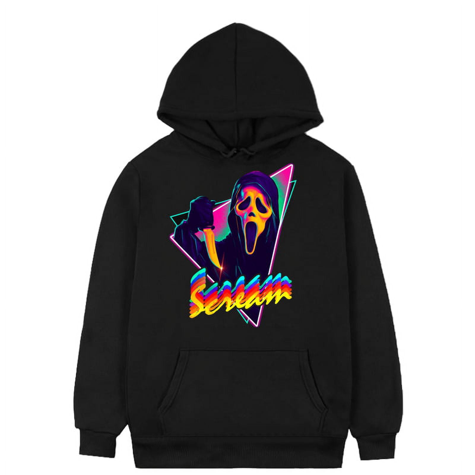 Lets Watch Hoodies Scary Movies Scream Horror Skull Halloween Winter ...