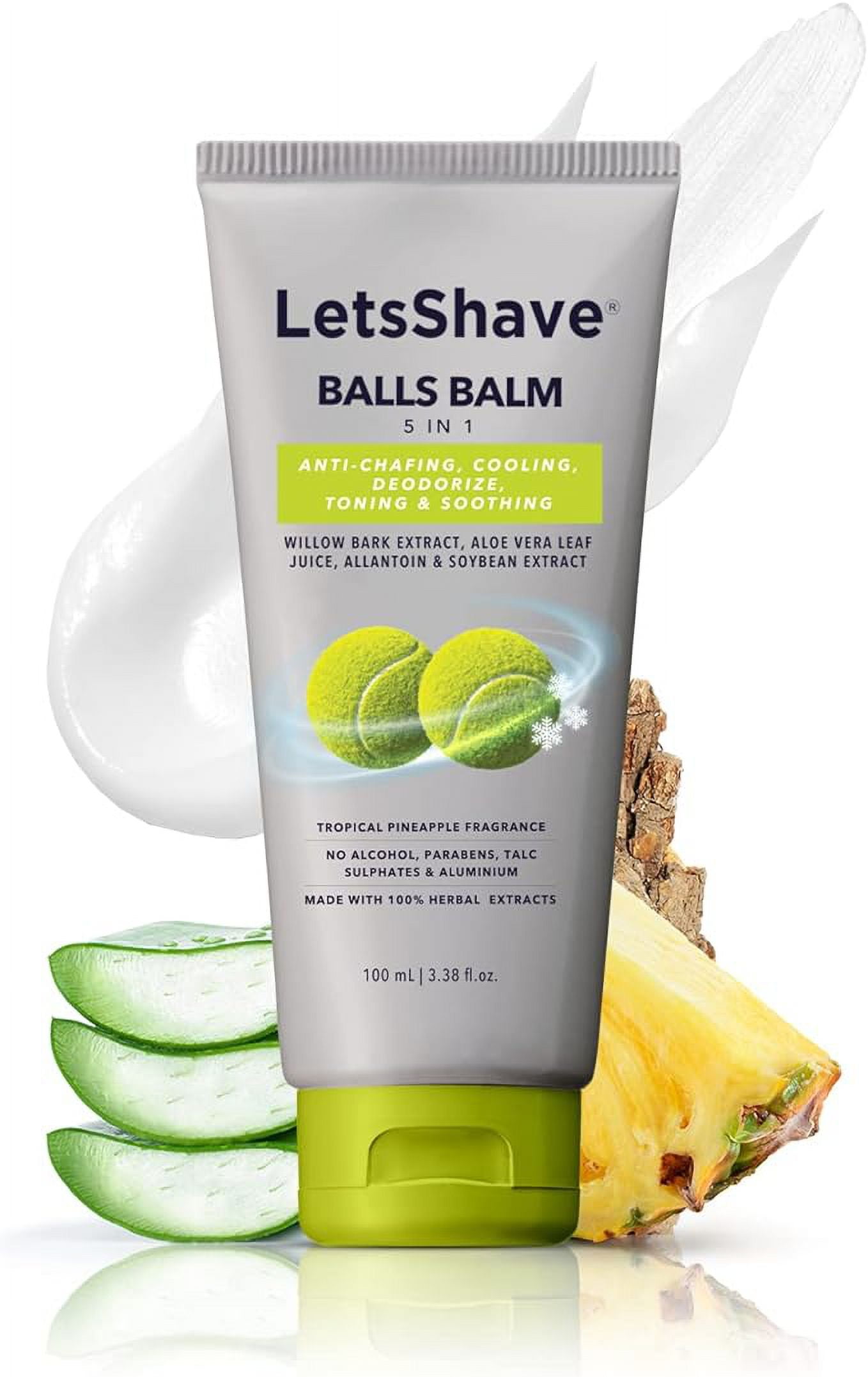 LetsShave Deodorizing Balls Balm for Men | Anti Chafing, Anti ...