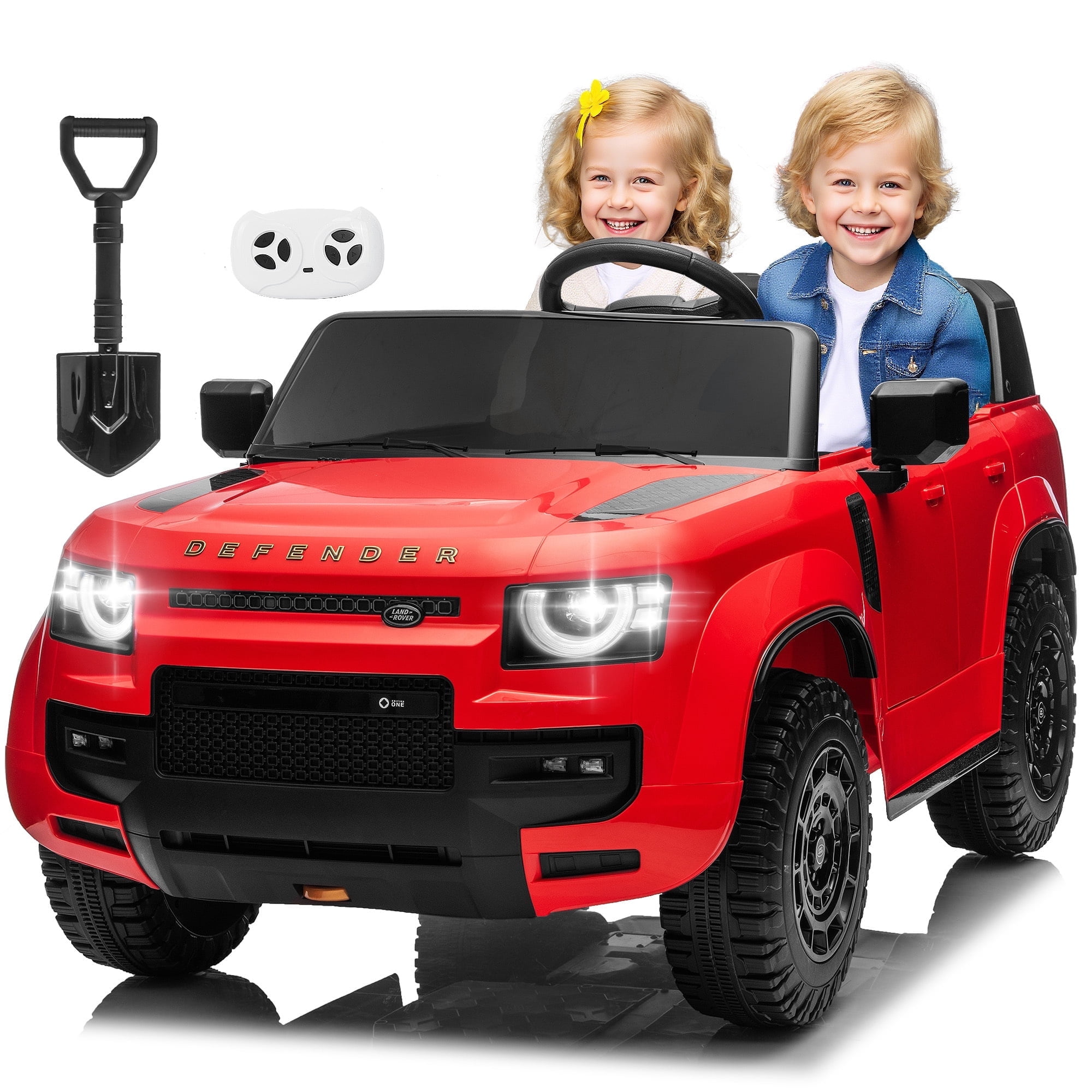 Letsgokid 24V 2 Seater Licensed Land Rover Defender Ride on Car with ...