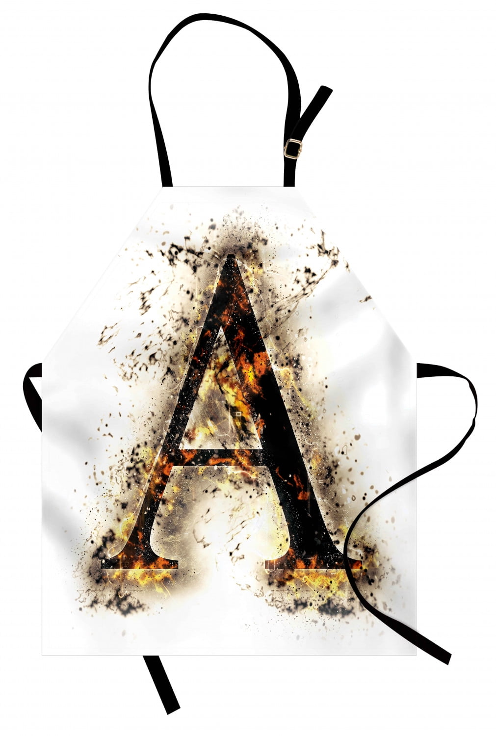 Letter A Apron Fiery Pattern First Letter of Alphabet Flame Texture ...
