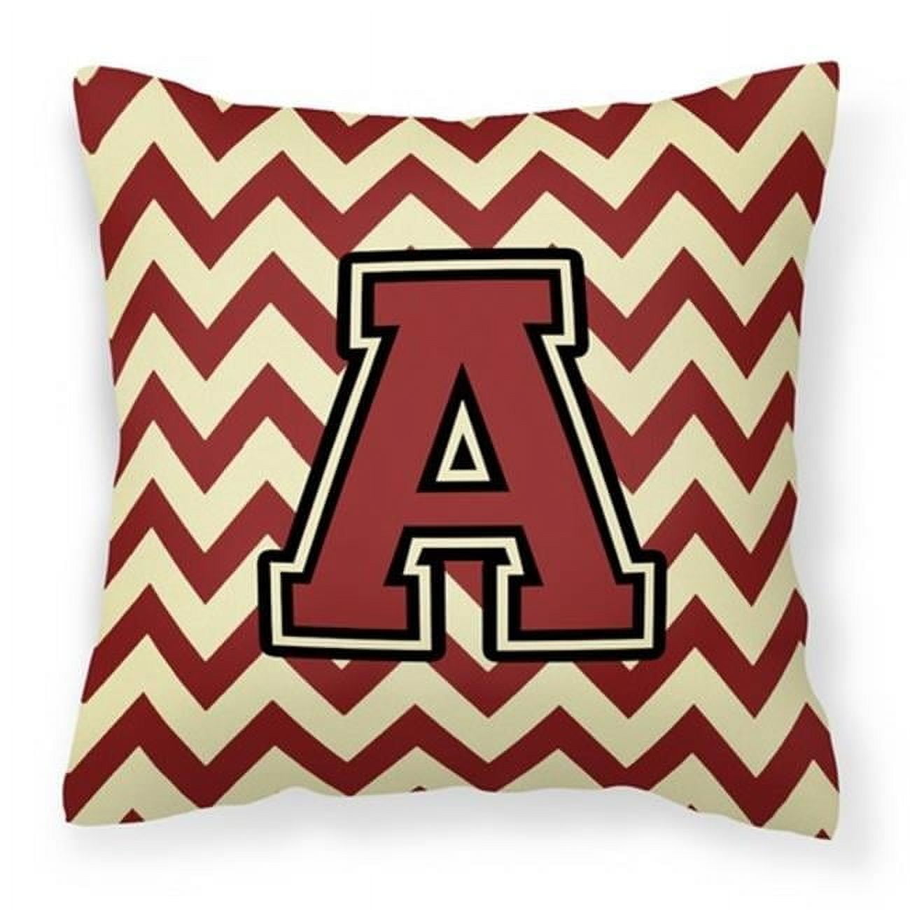 Letter A Chevron Maroon & Gold Fabric Decorative Pillow - Maroon & Gold ...