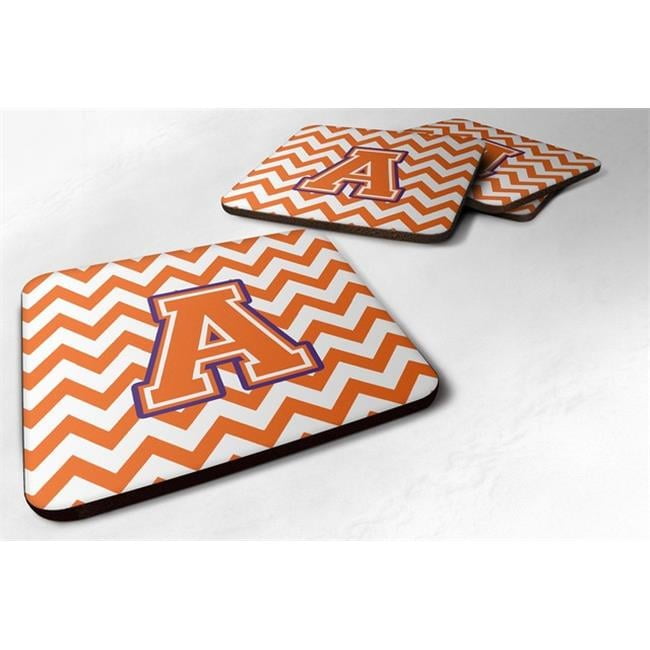 Letter A Chevron Orange & Regalia Foam Coaster - Walmart.com