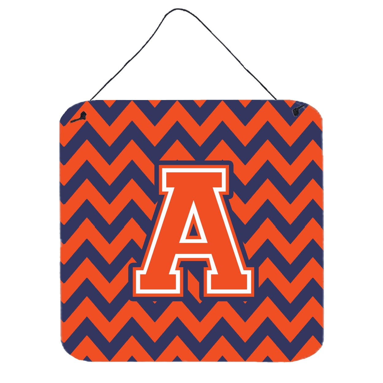 Letter A Chevron Orange and Blue Wall or Door Hanging Prints - Walmart.com
