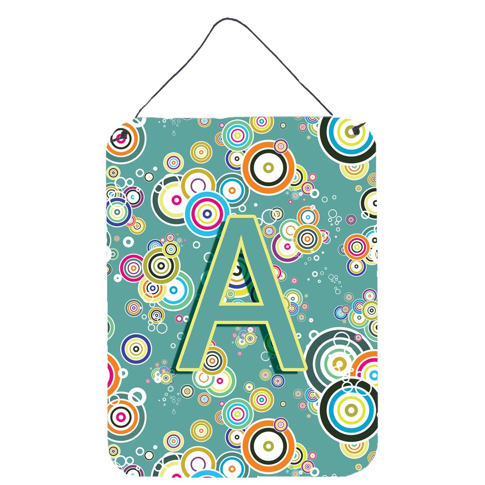 Letter A Circle Circle Teal Initial Alphabet Wall or Door Hanging ...