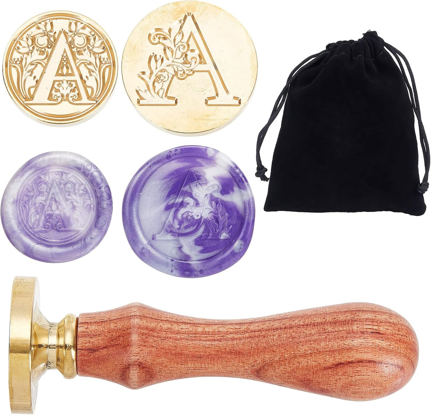 Letter A Ice Stamp Ice Cube Stamp with 2 Style Initial Removable Brass ...