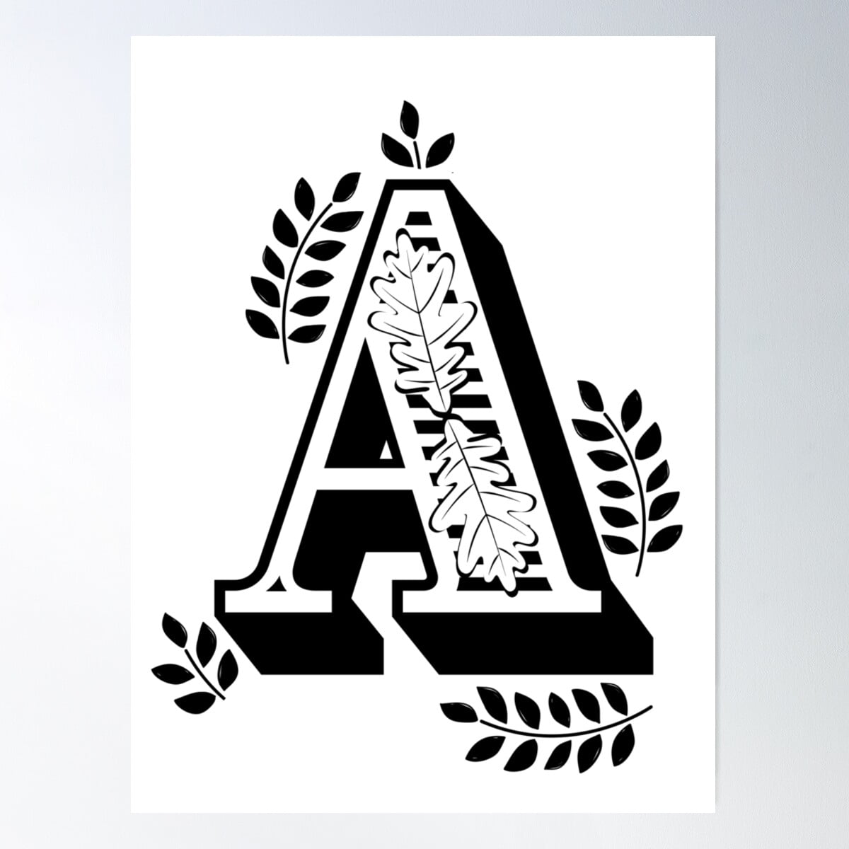 Letter A | Lettering | Letters | Alphabet Poster Wall Art, Modern Wall ...