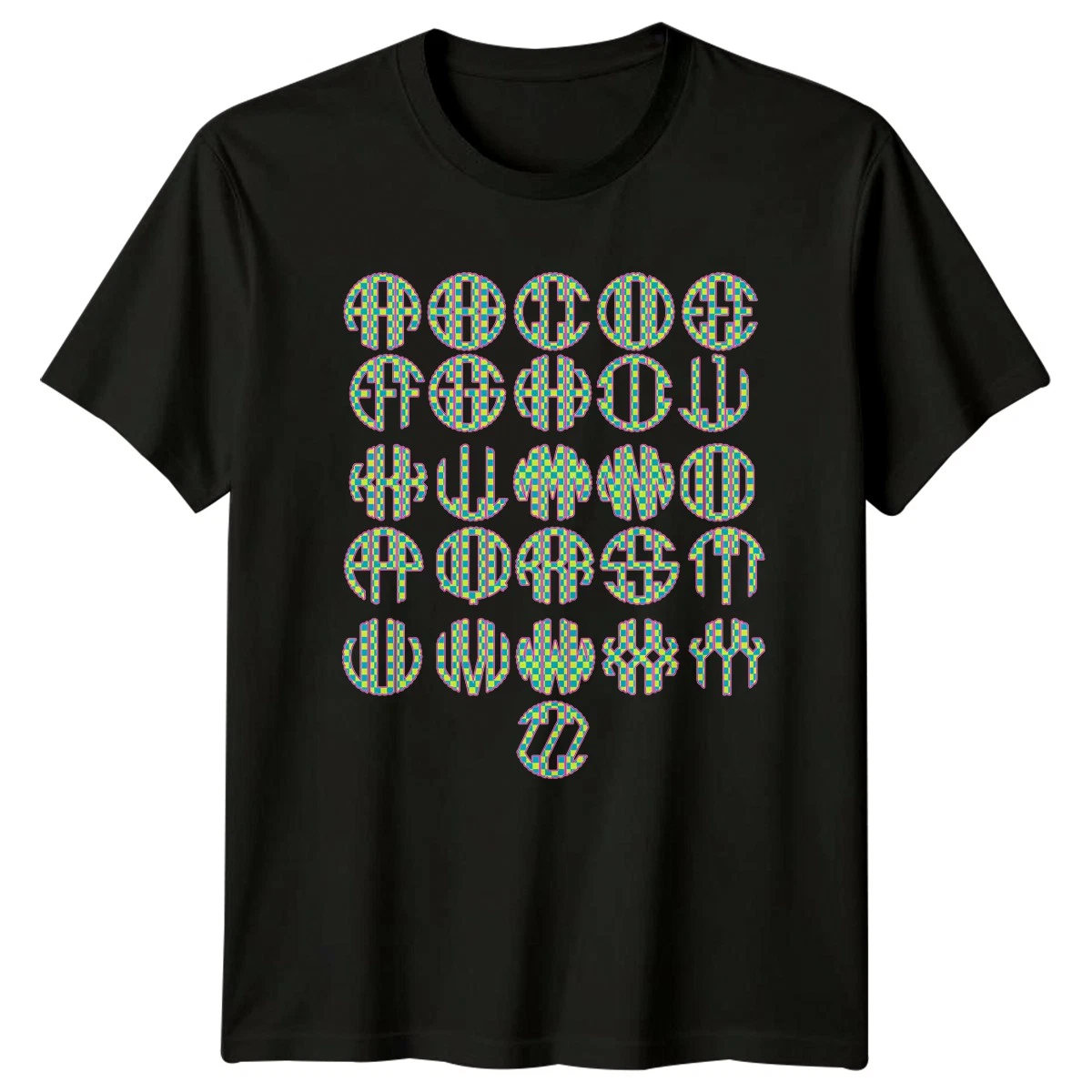 Letter A Monogram Alphabet Mens T-Shirt Womens Tee Graphic Unisex ...