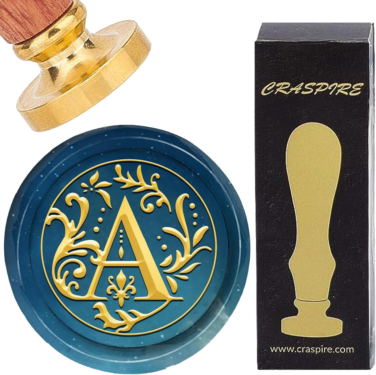 Letter A Wax Seal Stamp Retro Alphabet Initials Sealing Wax Stamp Classic Vintage 26 Letters A-Z ...