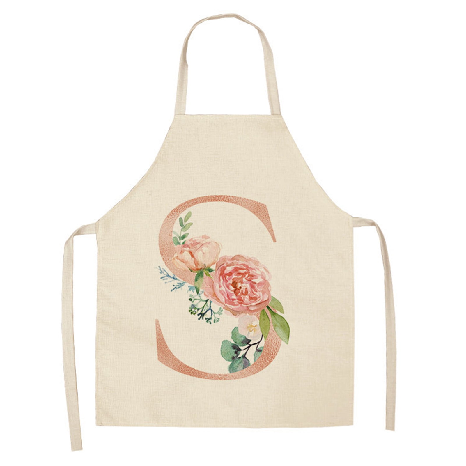 Letter A to Z Apron,Alphabet with Sunflower White Background Bib Apron ...
