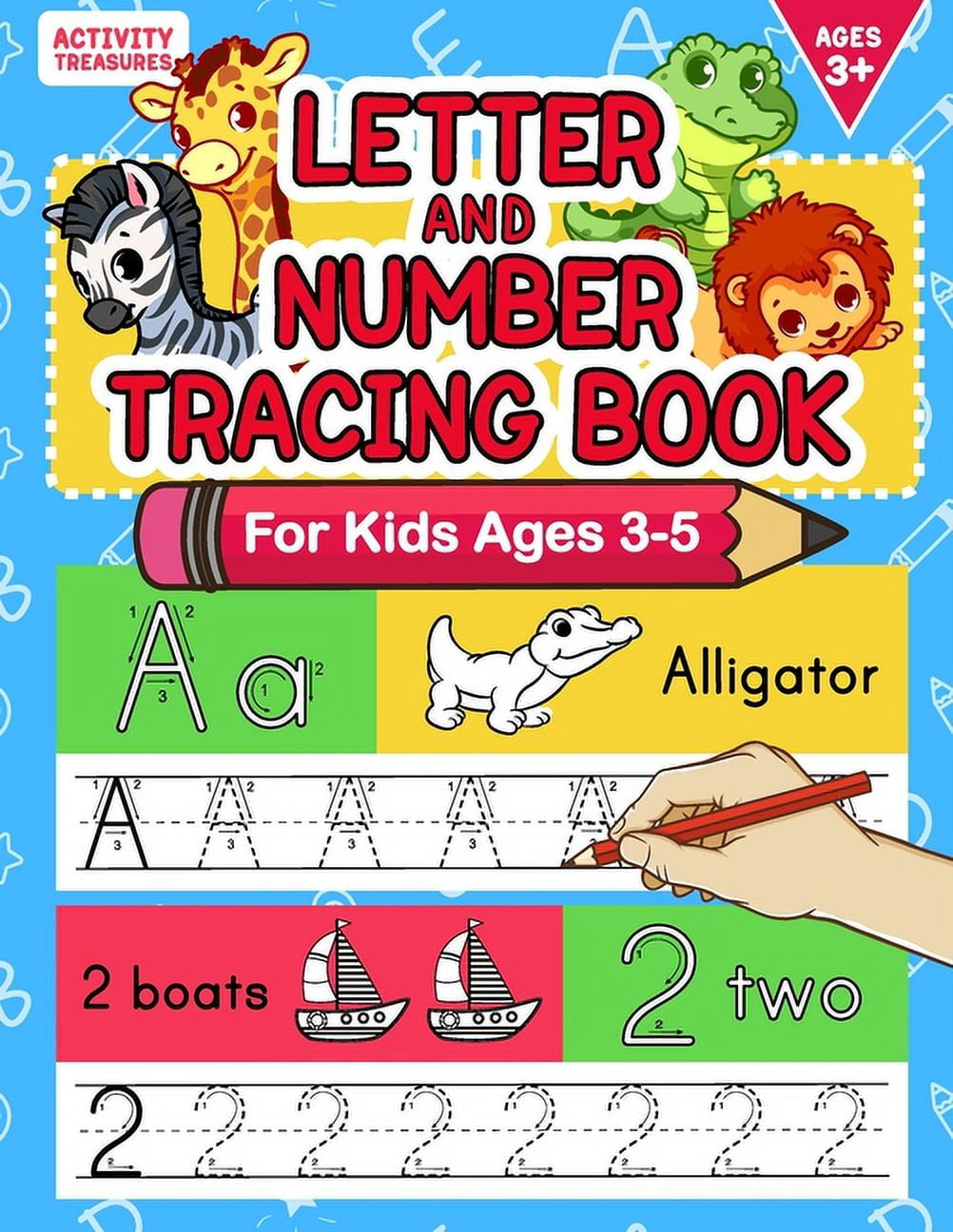 Letter And Number Tracing Book For Kids Ages 3-5: A Fun Practice ...