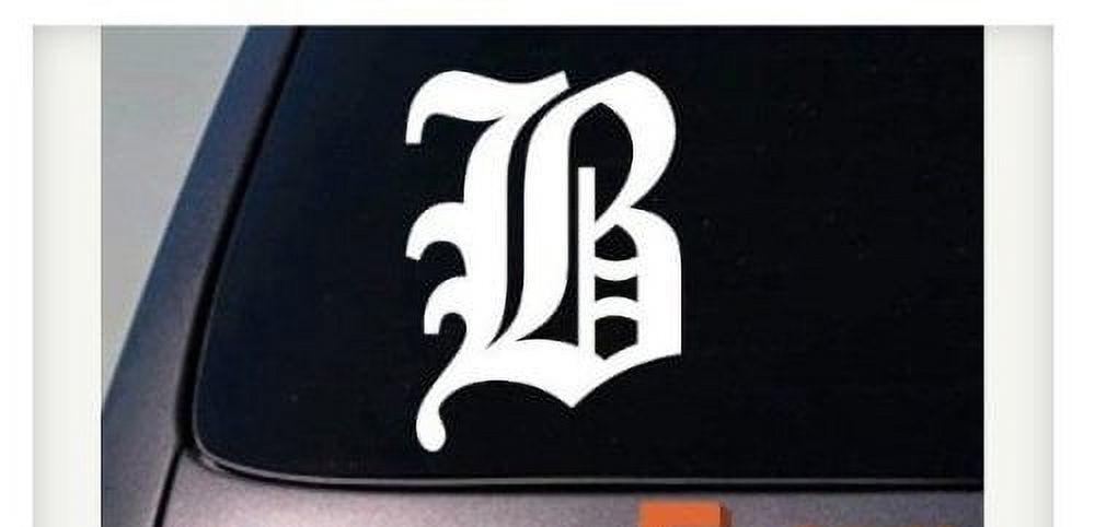 Letter B 6" Sticker Decal Old English Truck Car Window Teach Girl Craft ...