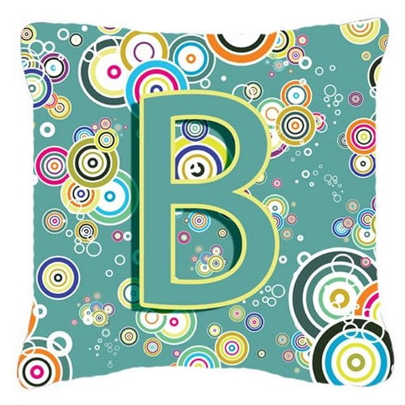 Letter B Circle Circle Teal Initial Alphabet Canvas Fabric Decorative ...