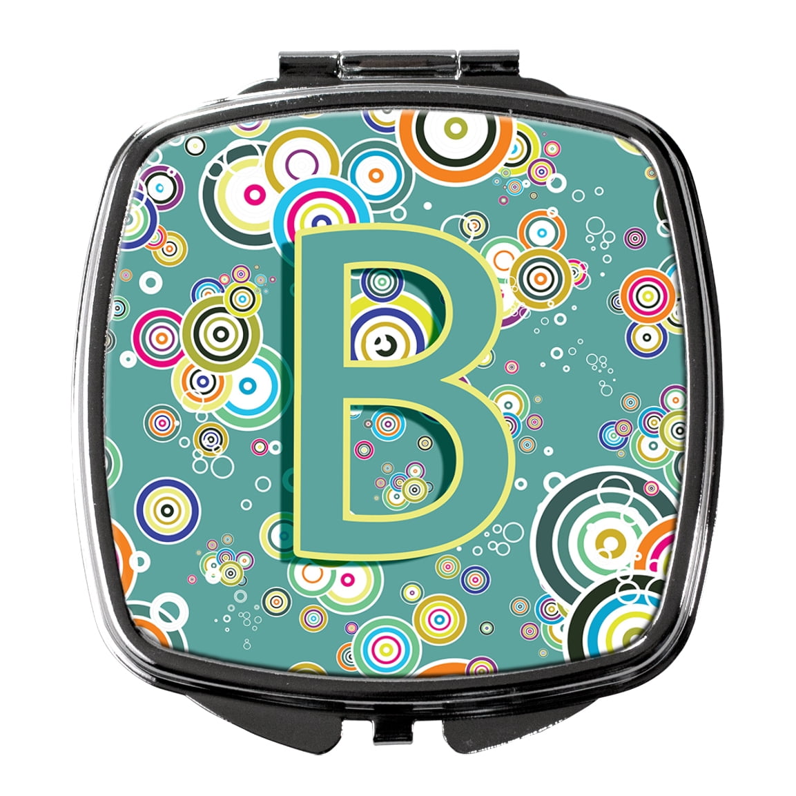 Letter B Circle Circle Teal Initial Alphabet Compact Mirror CJ2015-BSCM ...