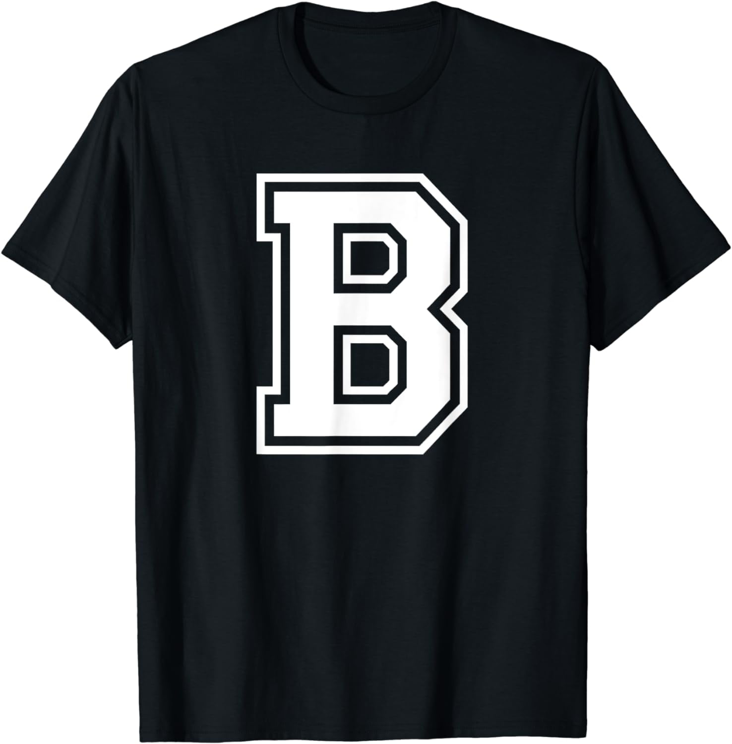 Letter B Name Initial Varsity Alphabet Monogram T-Shirt - Walmart.com