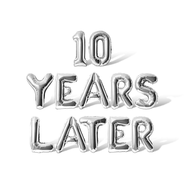 Letter Balloons - 10 YEARS LATER 16" Inch Alphabet Letters Foil Mylar ...