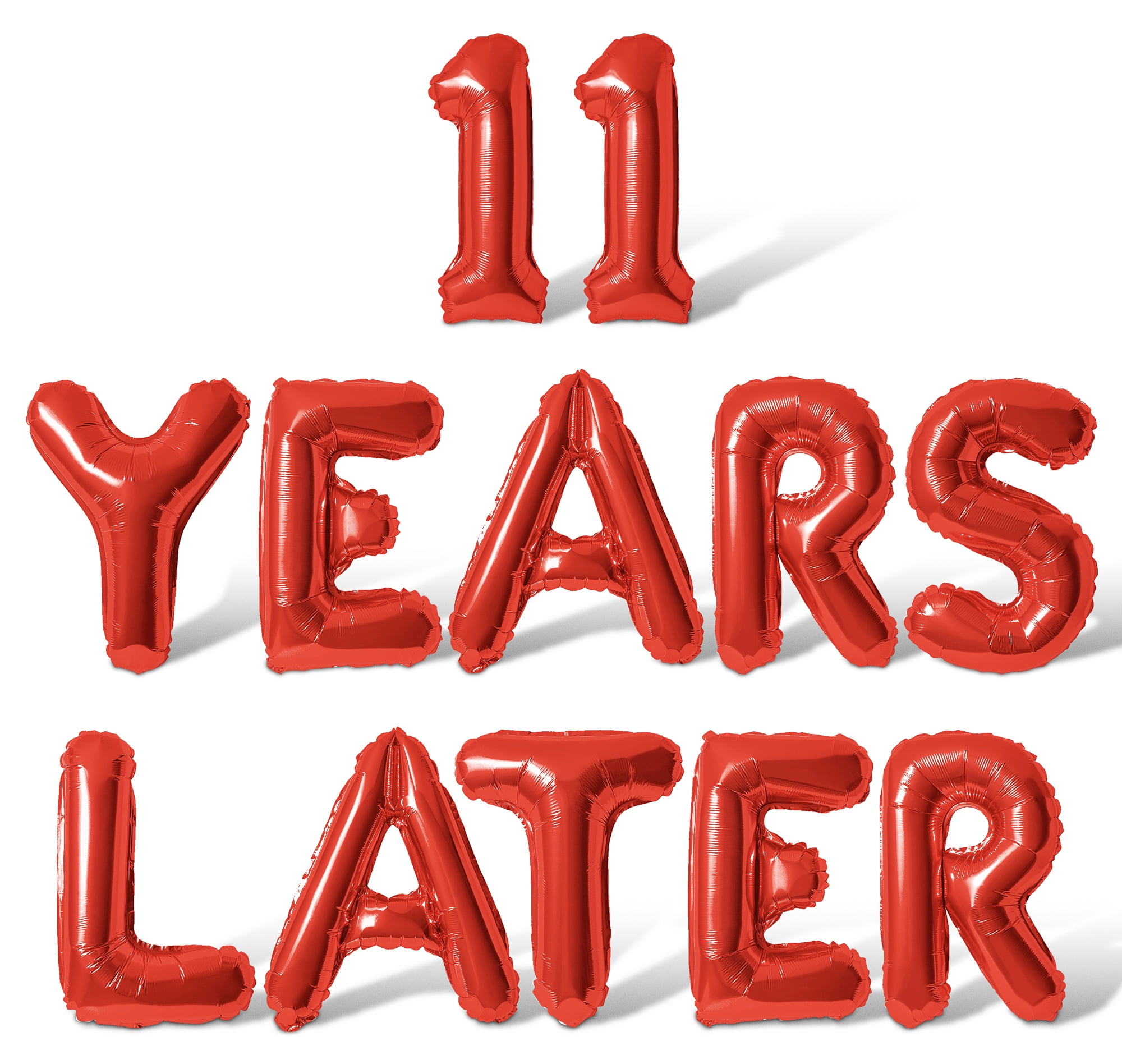 Letter Balloons - 11 YEARS LATER 16" Inch Alphabet Letters Foil Mylar ...