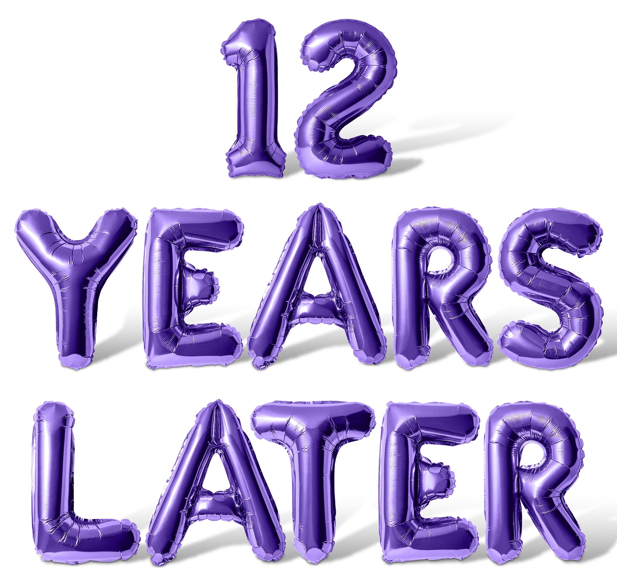Letter Balloons - 12 YEARS LATER 16" Inch Alphabet Letters Foil Mylar ...