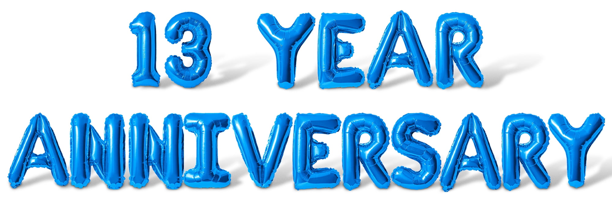 Letter Balloons - 13 YEAR ANNIVERSARY 16" Inch Alphabet Letters Foil ...