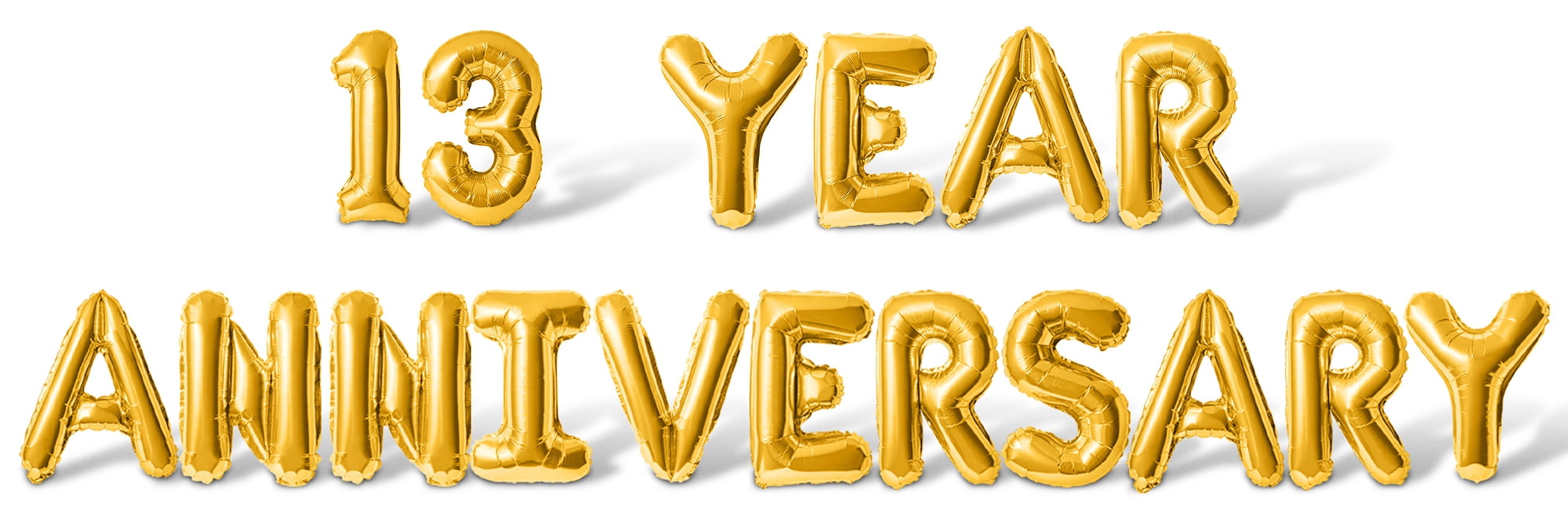 Letter Balloons - 13 YEAR ANNIVERSARY 16" Inch Alphabet Letters Foil ...