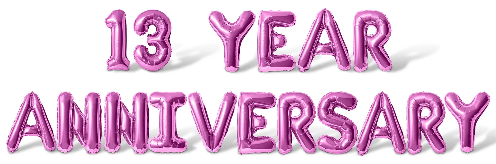 Letter Balloons - 13 YEAR ANNIVERSARY 16" Inch Alphabet Letters Foil ...
