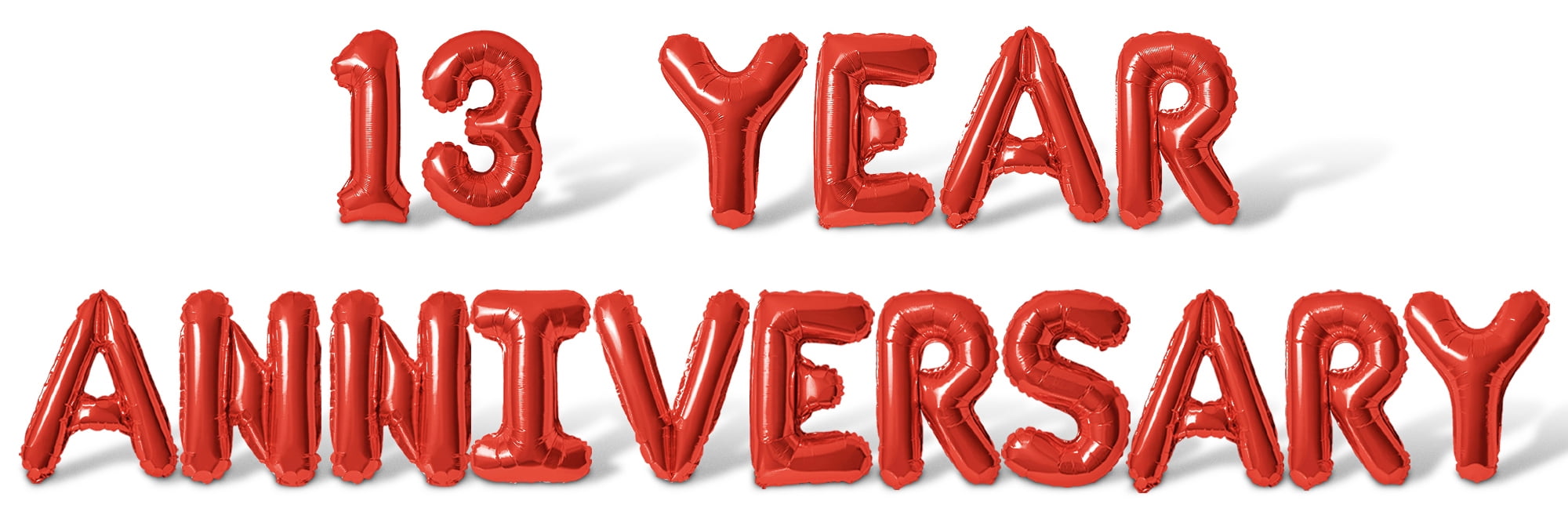 Letter Balloons - 13 YEAR ANNIVERSARY 16" Inch Alphabet Letters Foil ...