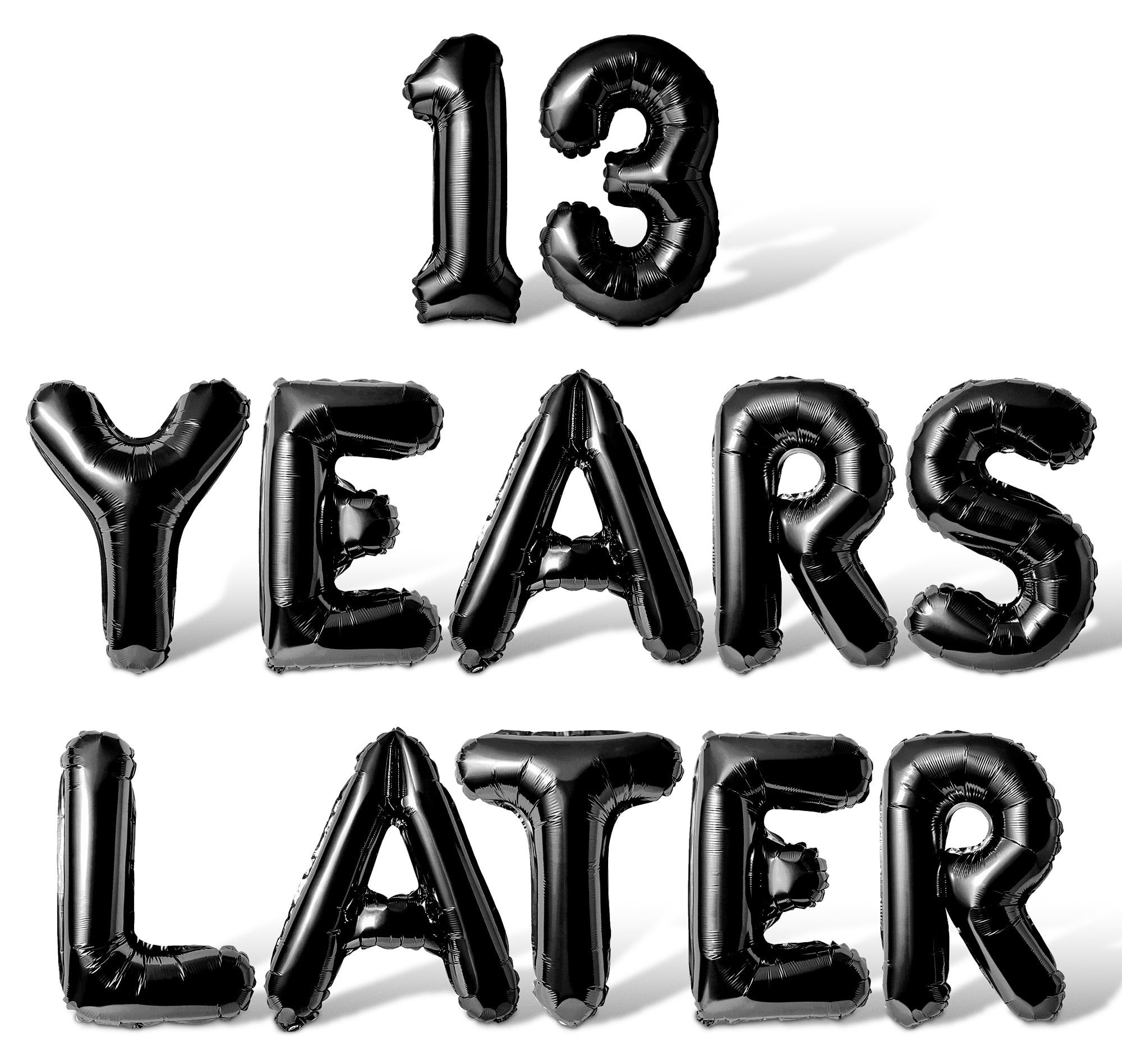 Letter Balloons - 13 YEARS LATER 16" Inch Alphabet Letters Foil Mylar ...