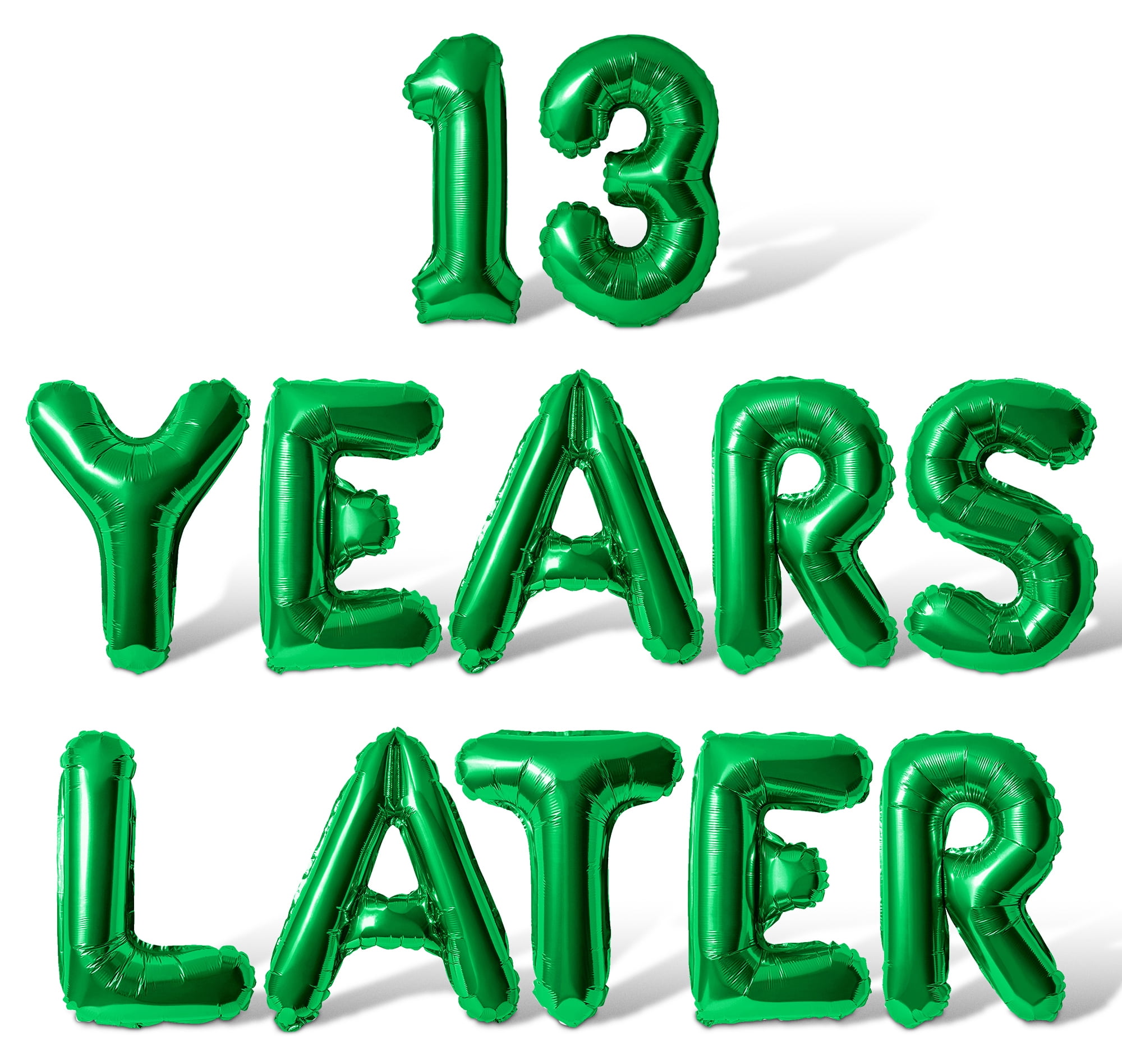 Letter Balloons - 13 YEARS LATER 16" Inch Alphabet Letters Foil Mylar ...