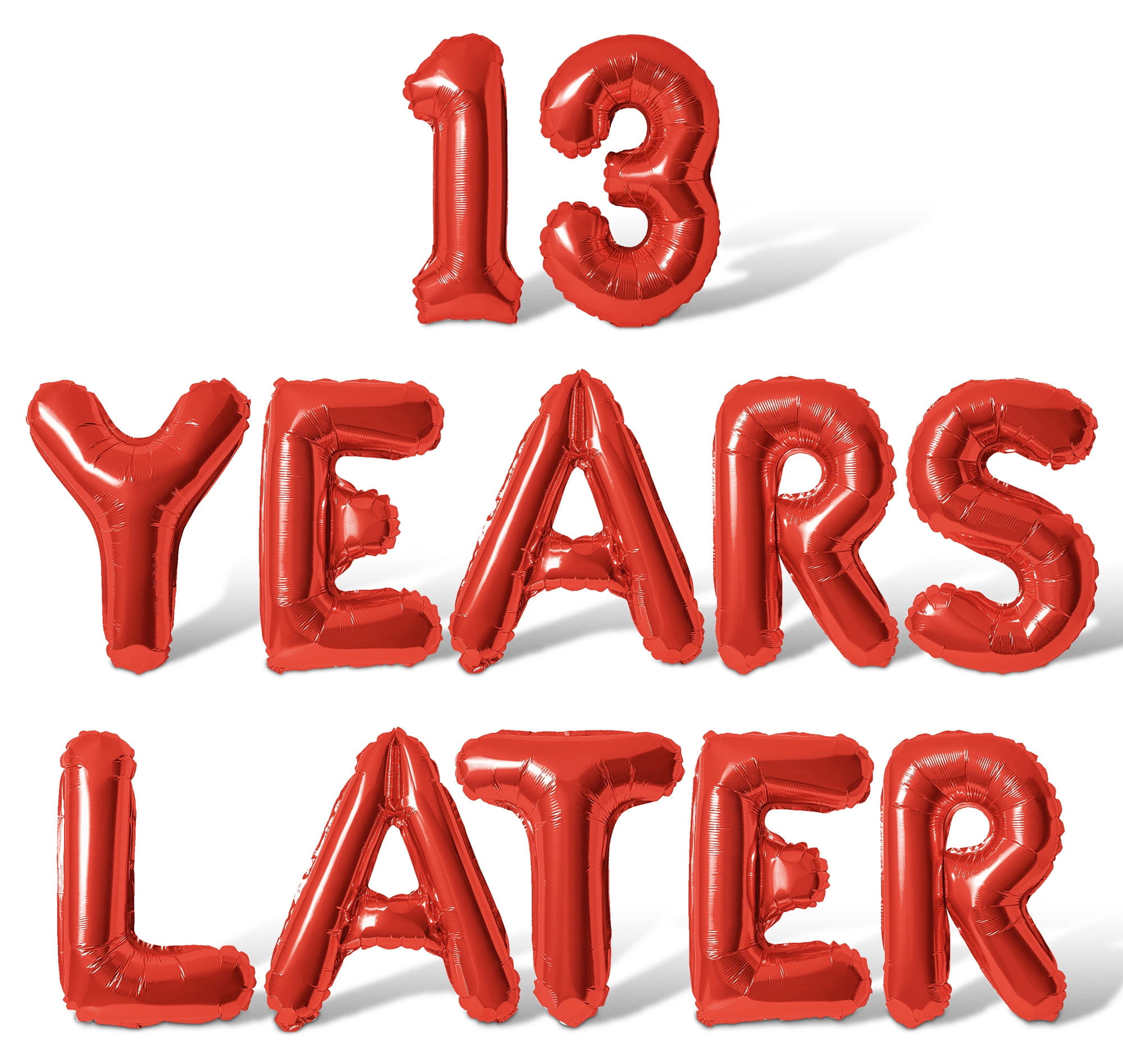 Letter Balloons - 13 YEARS LATER 16" Inch Alphabet Letters Foil Mylar ...