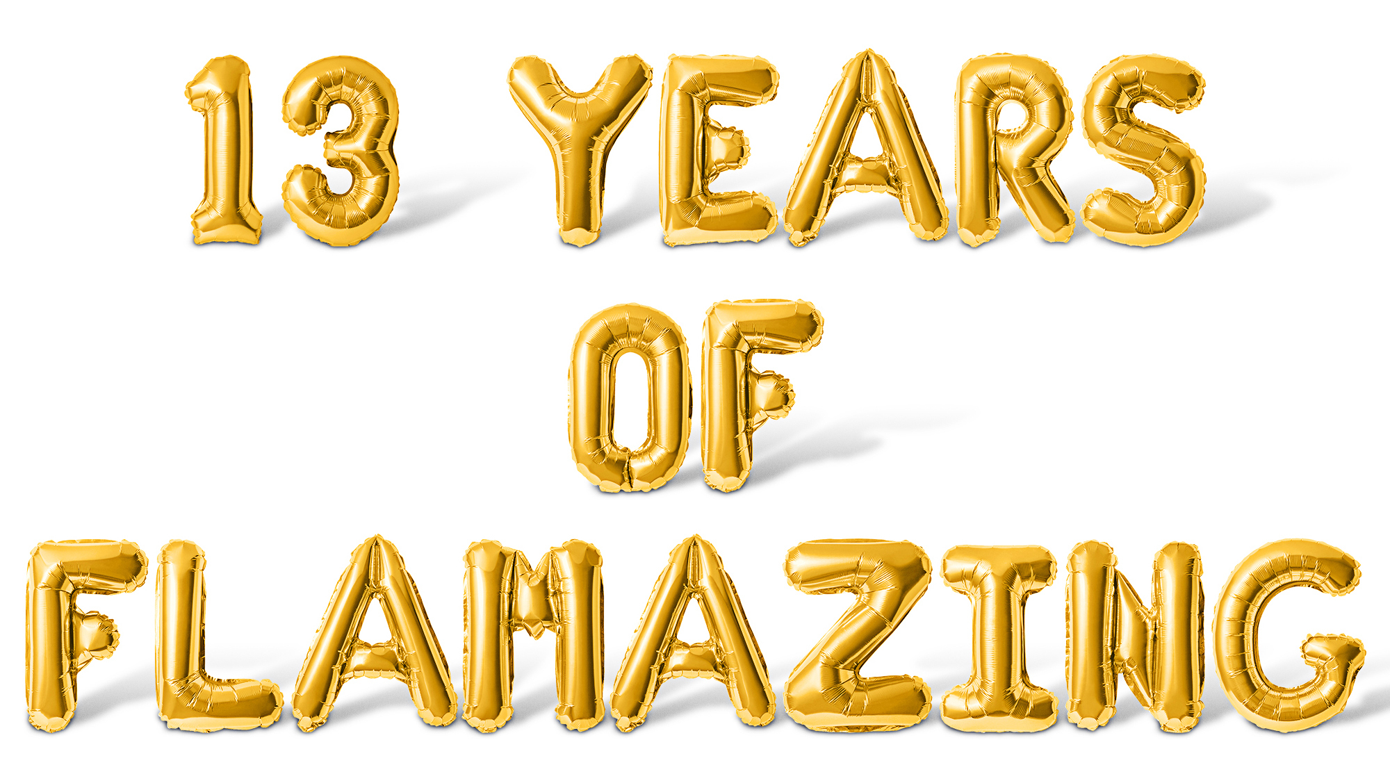 Letter Balloons - 13 YEARS OF FLAMAZING 16" Inch Alphabet Letters Foil ...