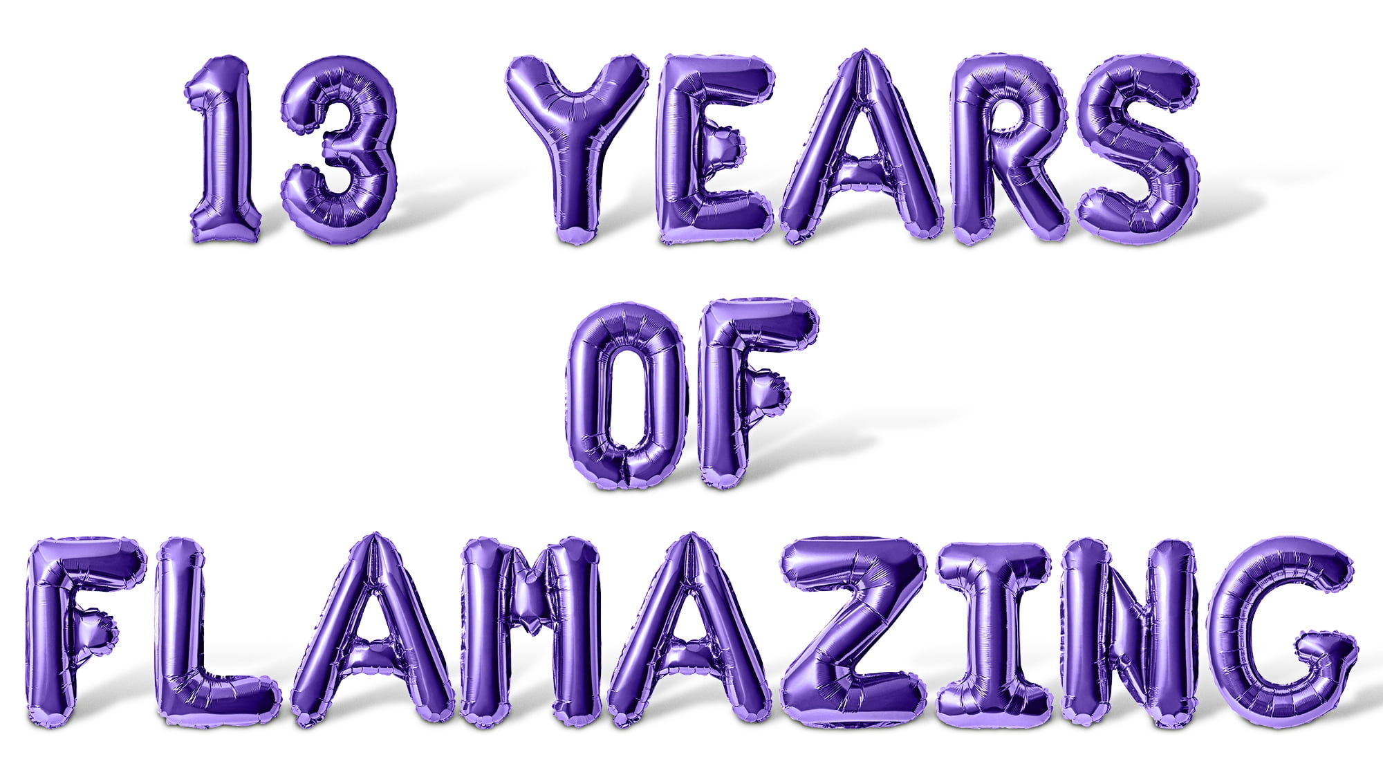 Letter Balloons - 13 YEARS OF FLAMAZING 16" Inch Alphabet Letters Foil ...