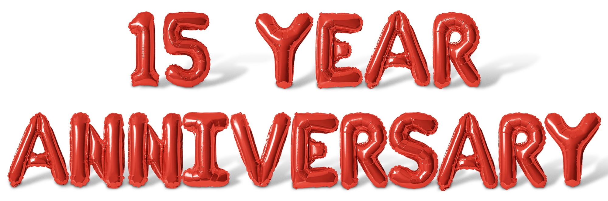 Letter Balloons - 15 YEAR ANNIVERSARY 16" Inch Alphabet Letters Foil ...
