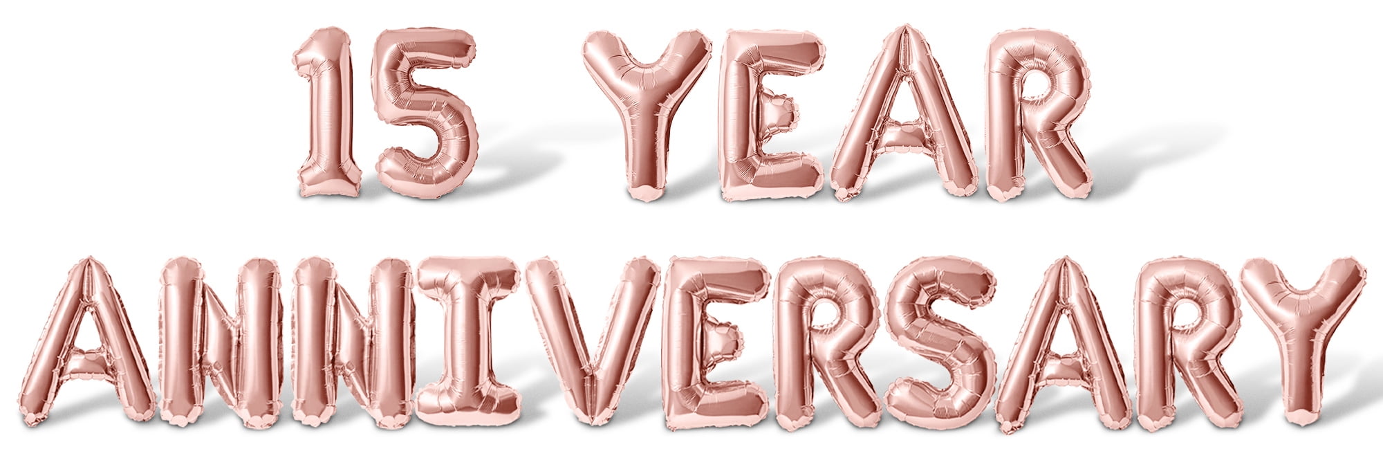 Letter Balloons - 15 YEAR ANNIVERSARY 16" Inch Alphabet Letters Foil ...