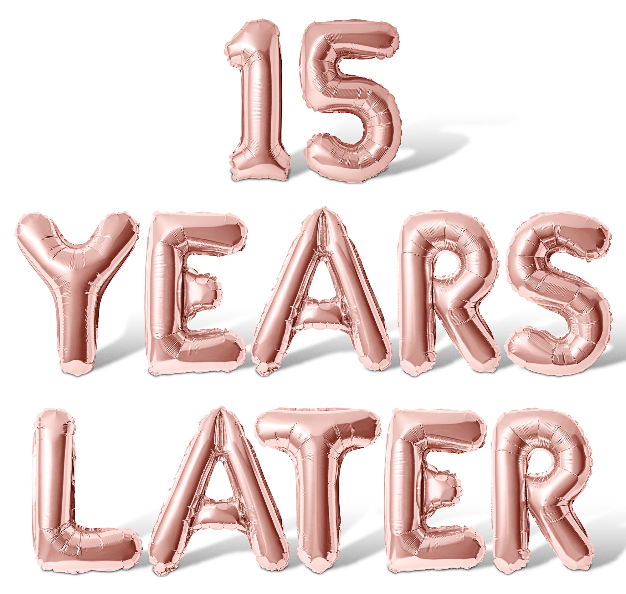 Letter Balloons - 15 YEARS LATER 16" Inch Alphabet Letters Foil Mylar ...