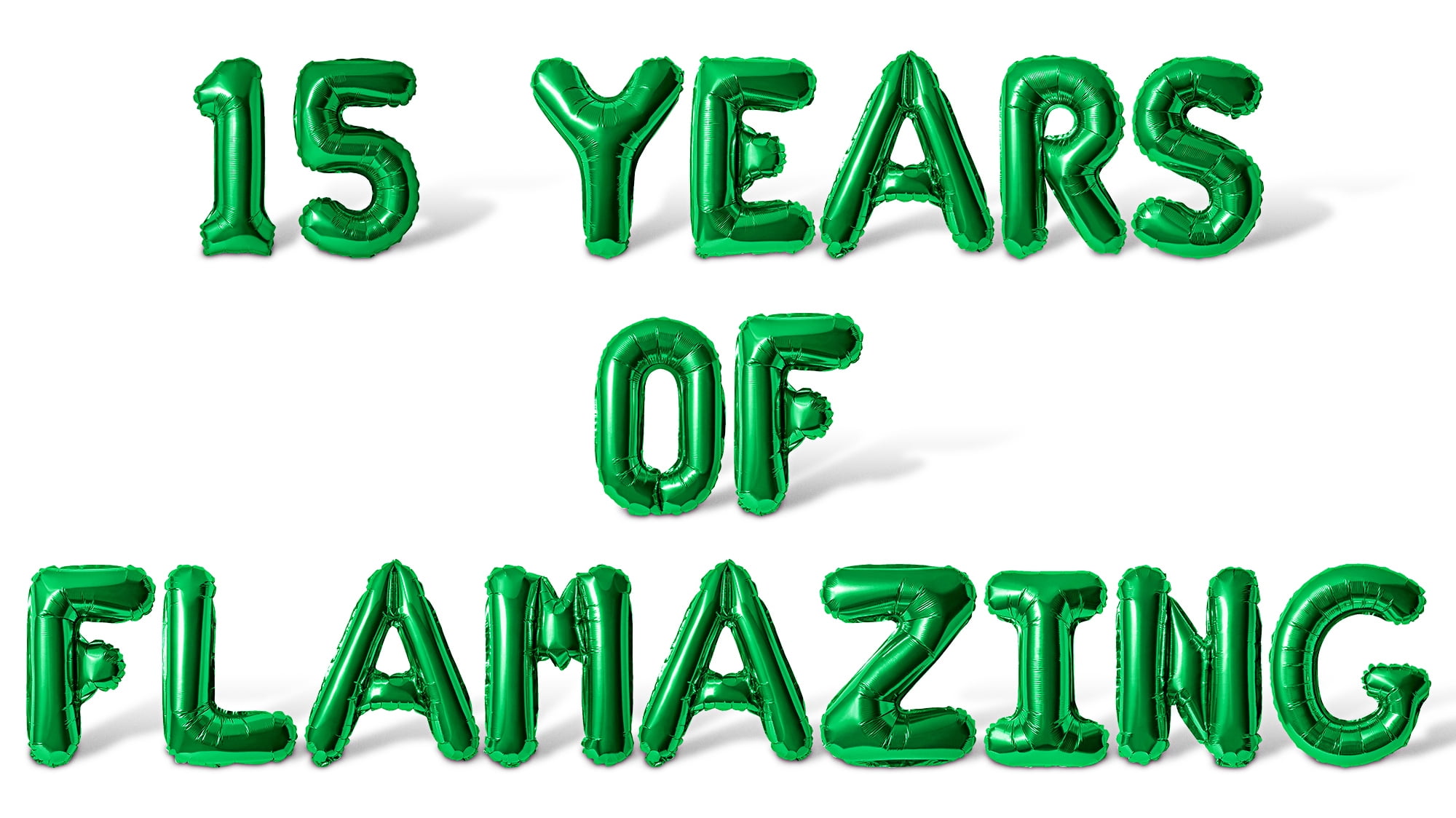 Letter Balloons - 15 YEARS OF FLAMAZING 16" Inch Alphabet Letters Foil ...