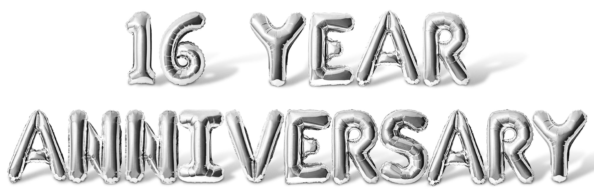 Letter Balloons - 16 YEAR ANNIVERSARY 16" Inch Alphabet Letters Foil ...