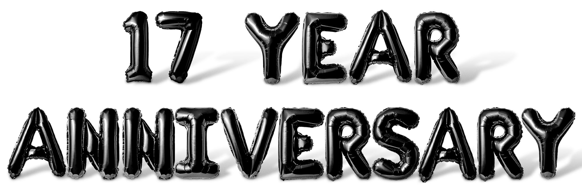 Letter Balloons - 17 YEAR ANNIVERSARY 16" Inch Alphabet Letters Foil ...