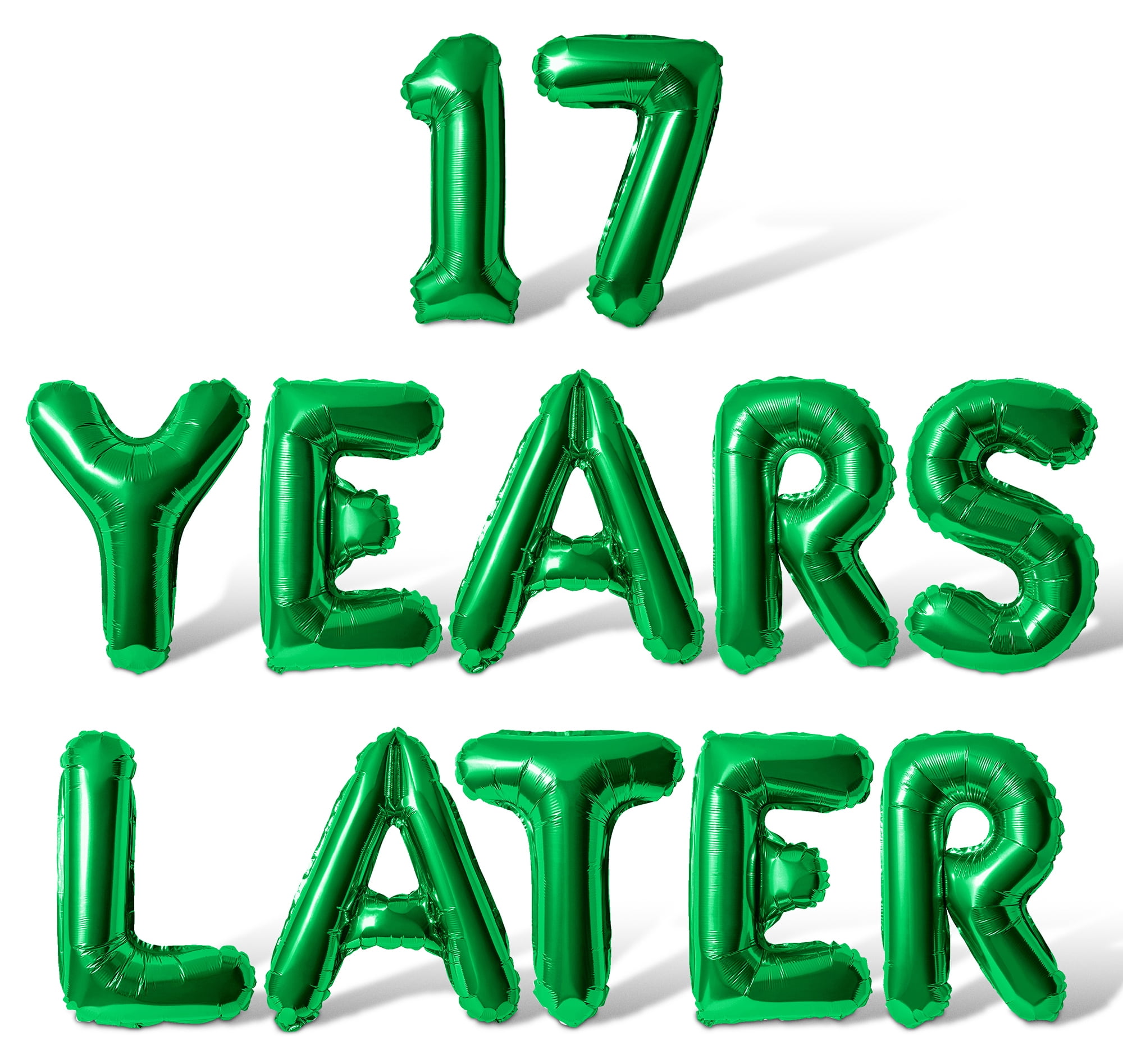 Letter Balloons - 17 YEARS LATER 16" Inch Alphabet Letters Foil Mylar ...