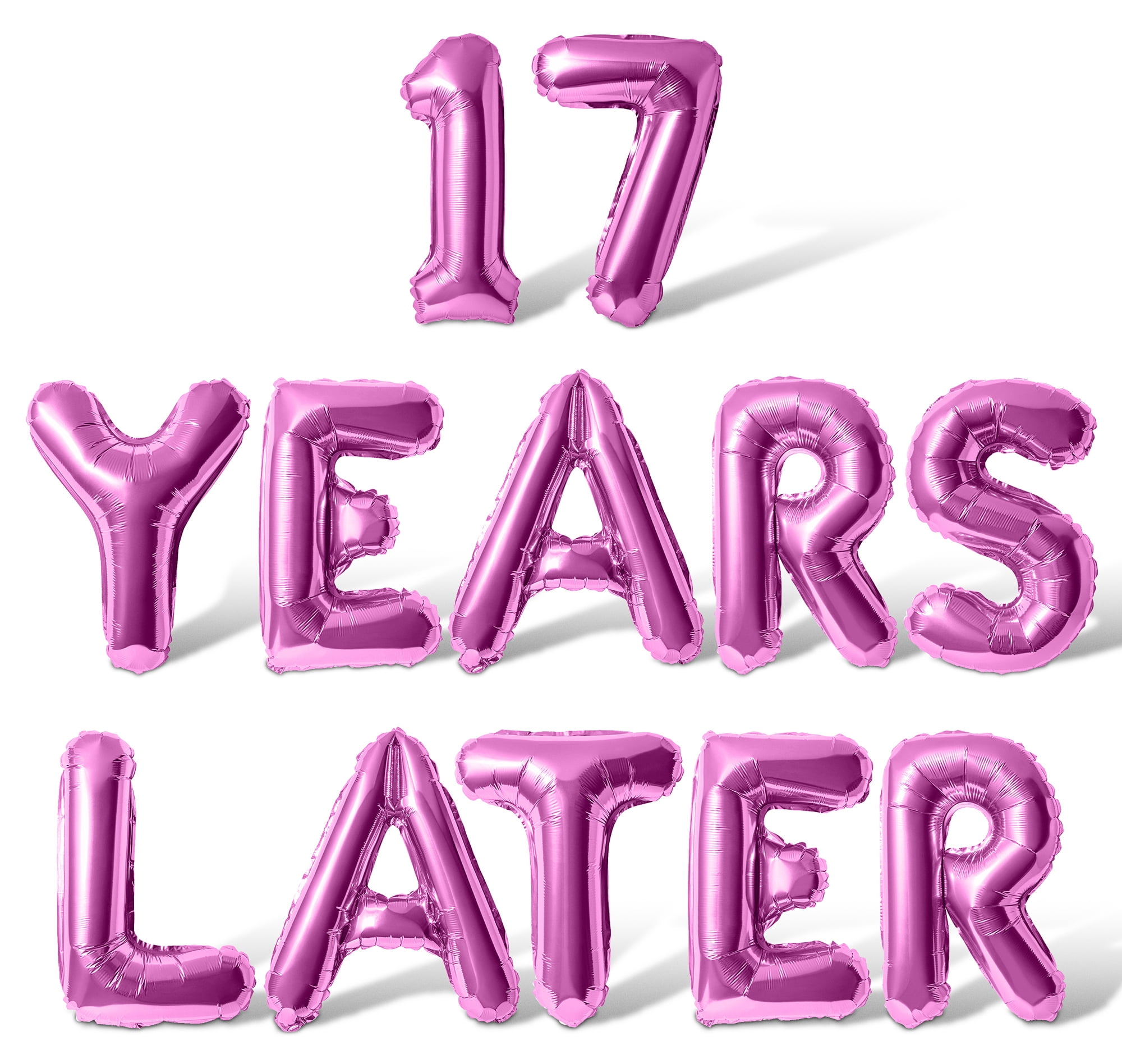 Letter Balloons - 17 YEARS LATER 16" Inch Alphabet Letters Foil Mylar ...