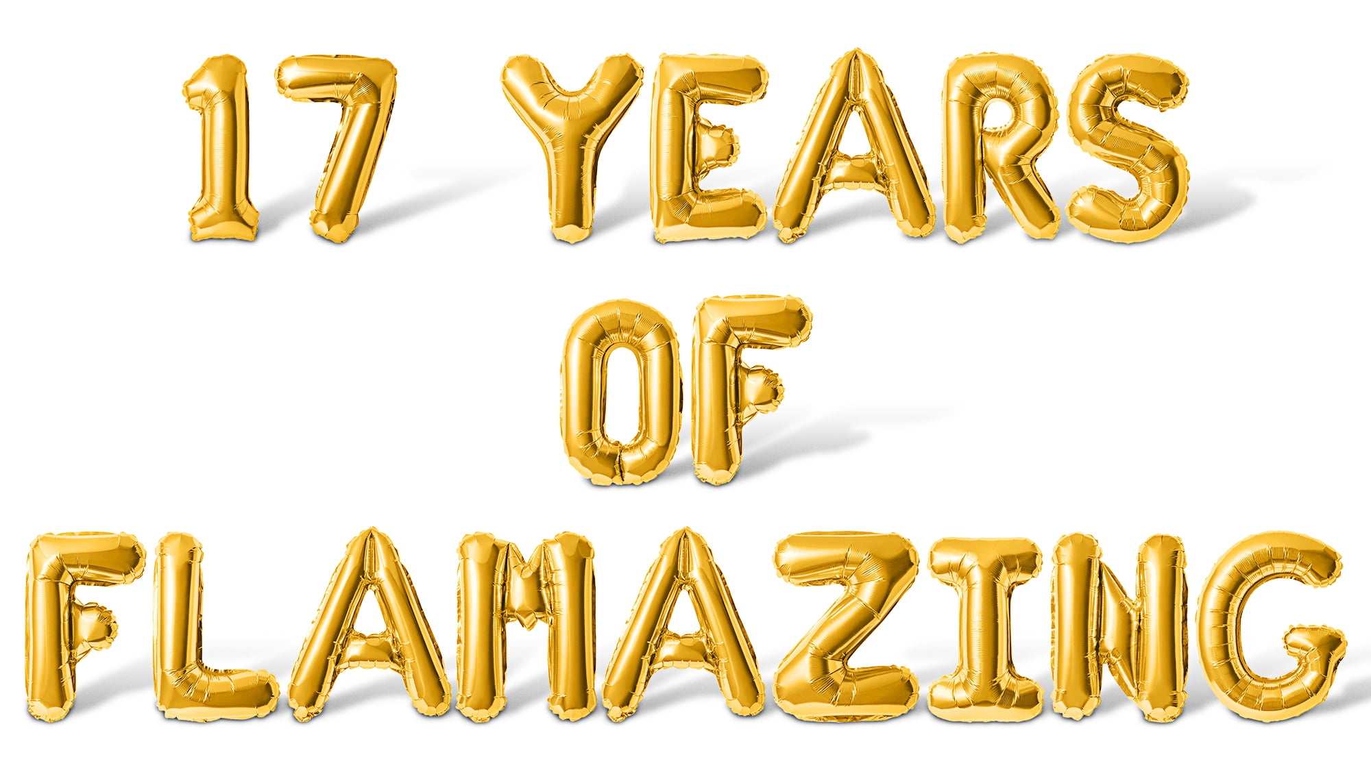 Letter Balloons - 17 YEARS OF FLAMAZING 16" Inch Alphabet Letters Foil ...