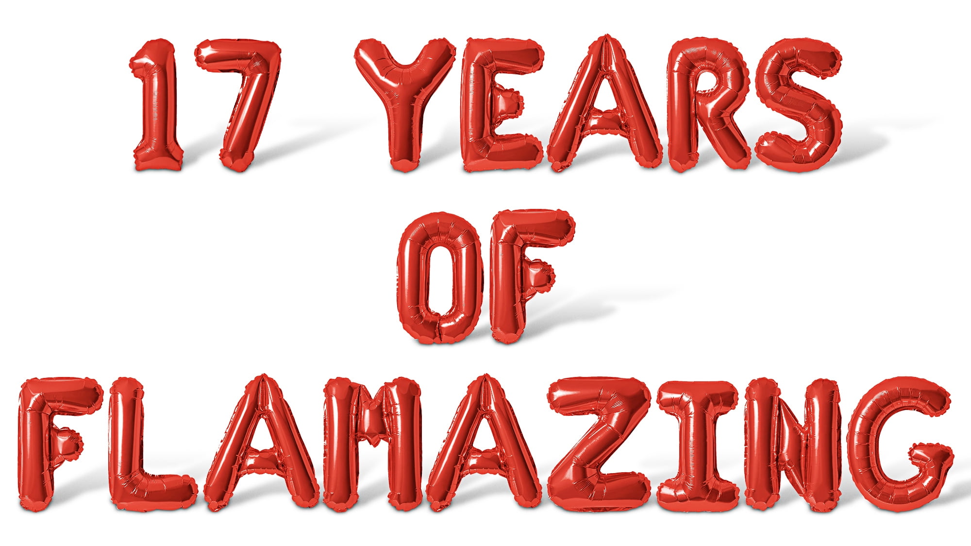 Letter Balloons - 17 YEARS OF FLAMAZING 16" Inch Alphabet Letters Foil ...