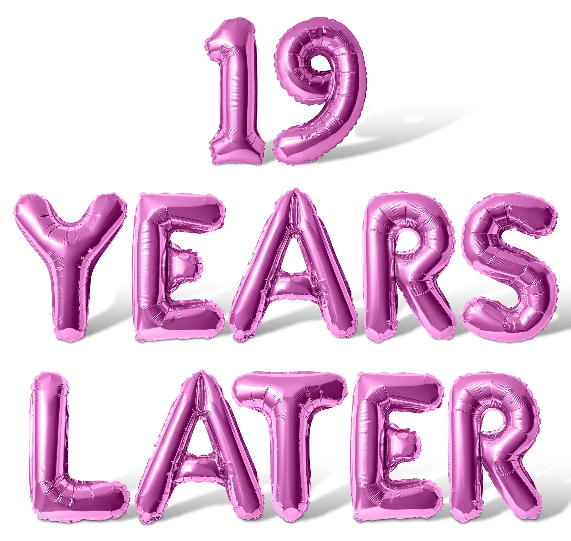 Letter Balloons - 19 YEARS LATER 16" Inch Alphabet Letters Foil Mylar ...