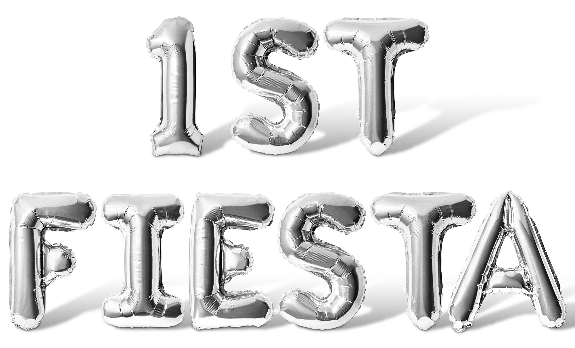 Letter Balloons - 1ST FIESTA 16" Inch Alphabet Letters Foil Mylar ...