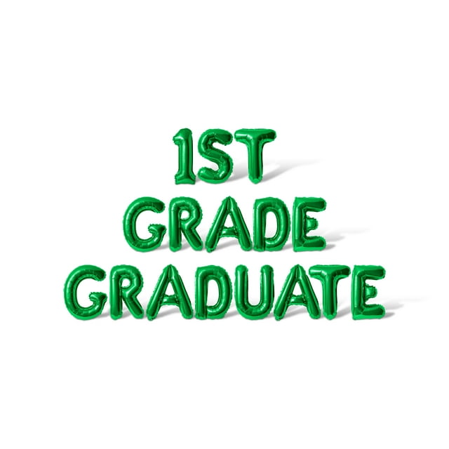 Letter Balloons - 1ST GRADE GRADUATE 16" Inch Alphabet Letters Foil ...