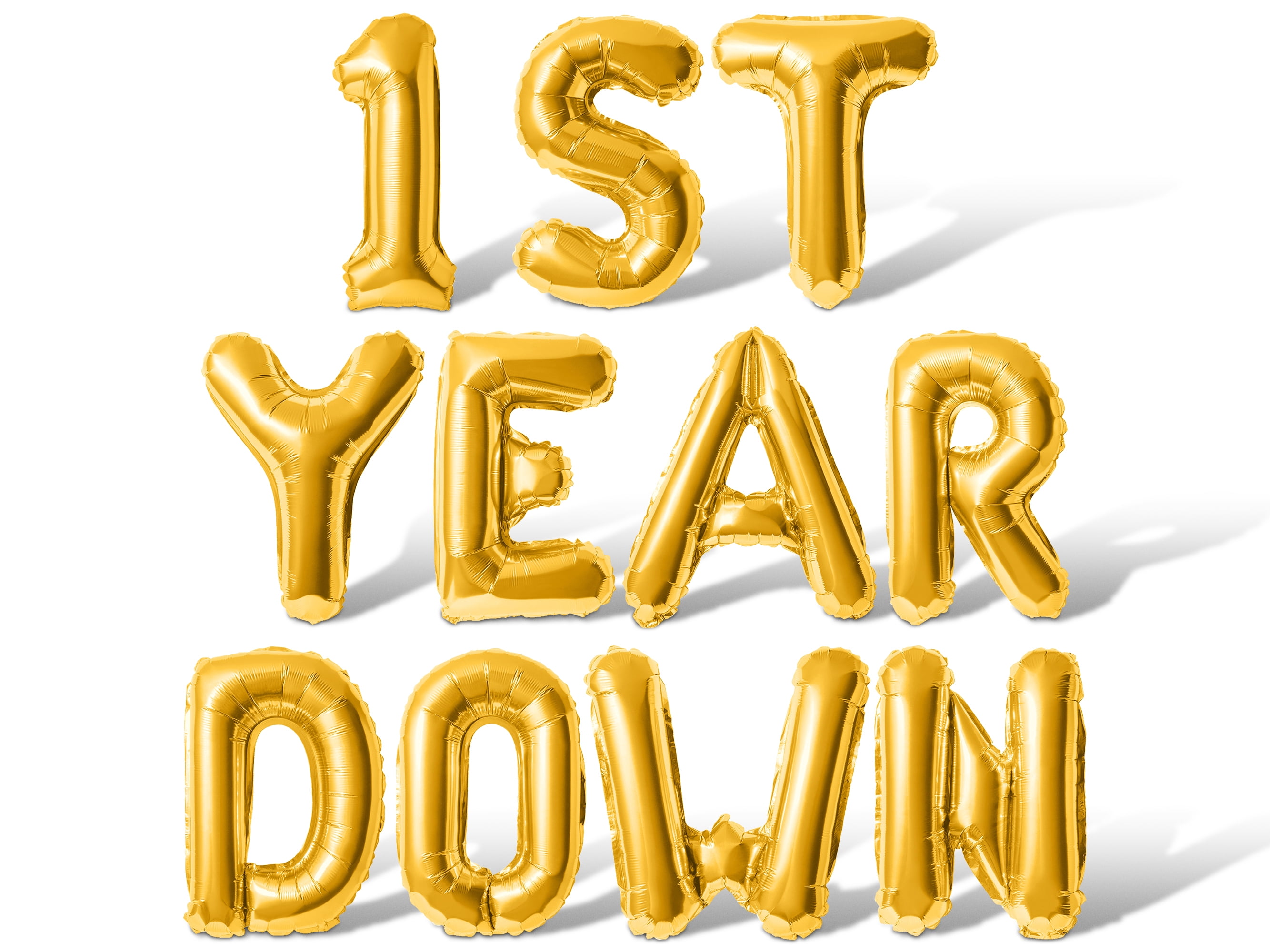 Letter Balloons - 1ST YEAR DOWN 16" Inch Alphabet Letters Foil Mylar ...