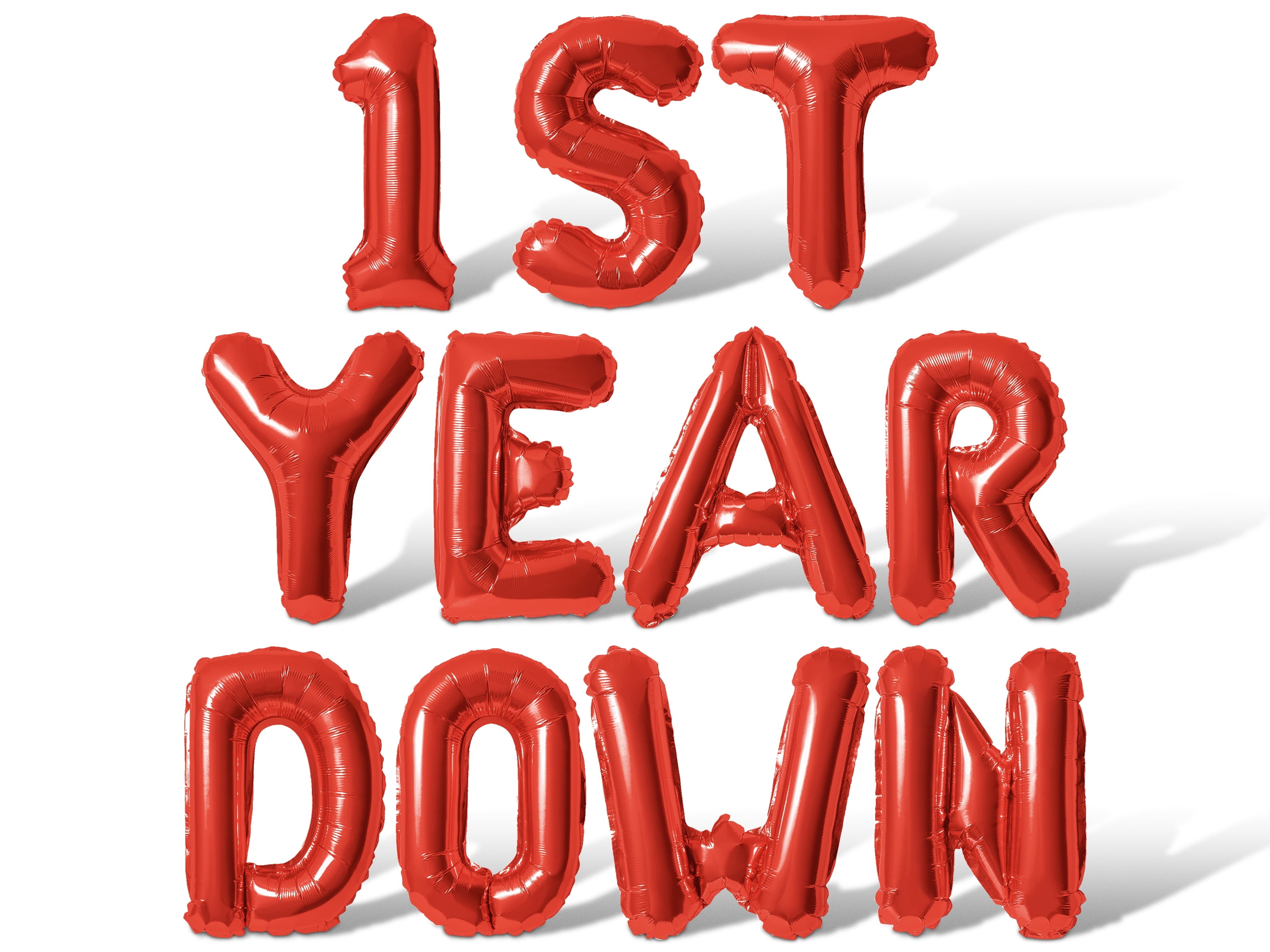 Letter Balloons - 1ST YEAR DOWN 16" Inch Alphabet Letters Foil Mylar ...