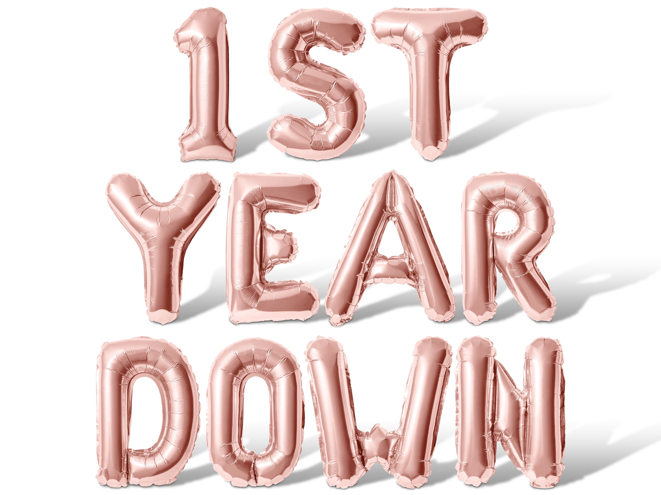 Letter Balloons - 1ST YEAR DOWN 16" Inch Alphabet Letters Foil Mylar ...