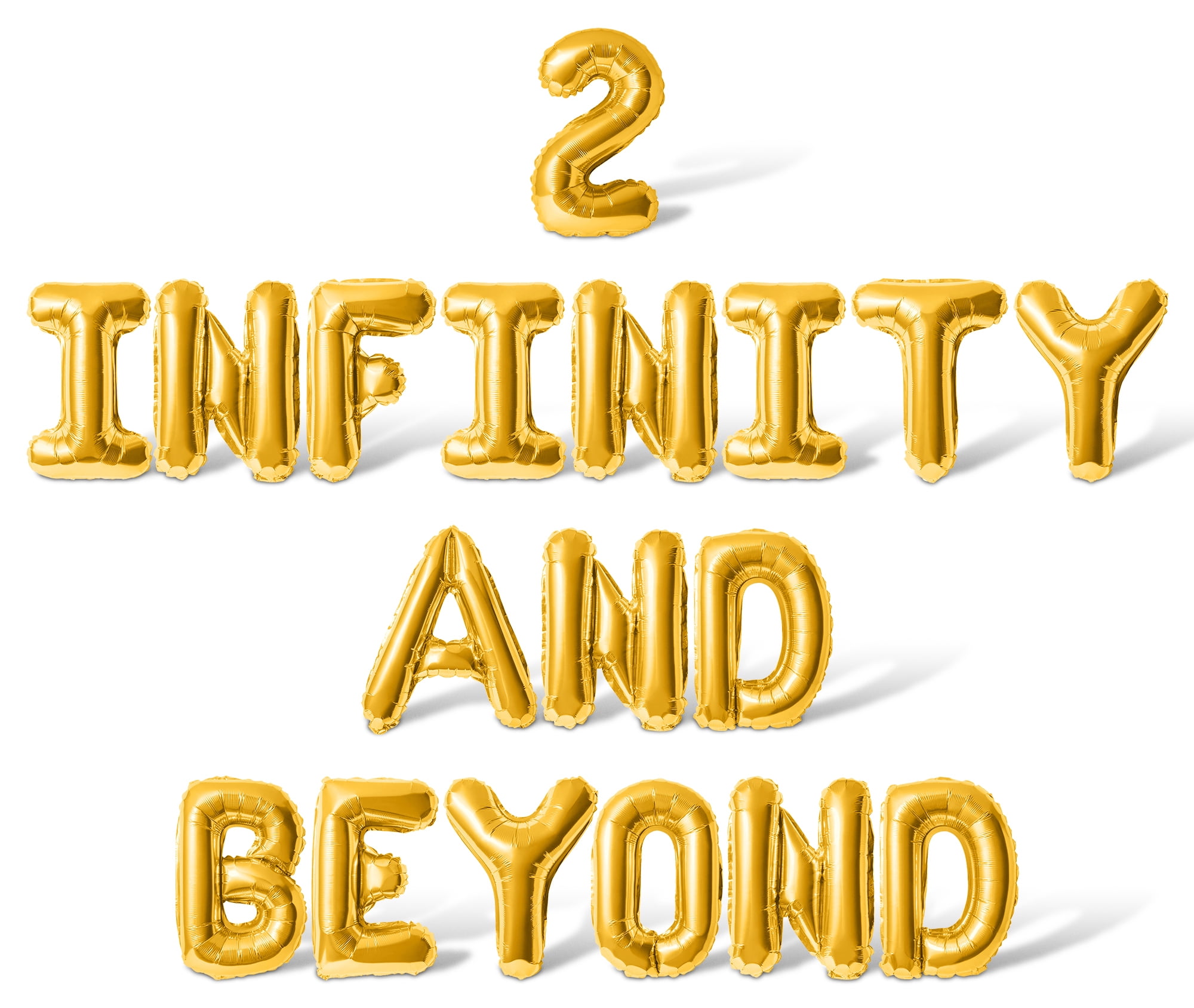 Letter Balloons - 2 INFINITY AND BEYOND 16" Inch Alphabet Letters Foil ...