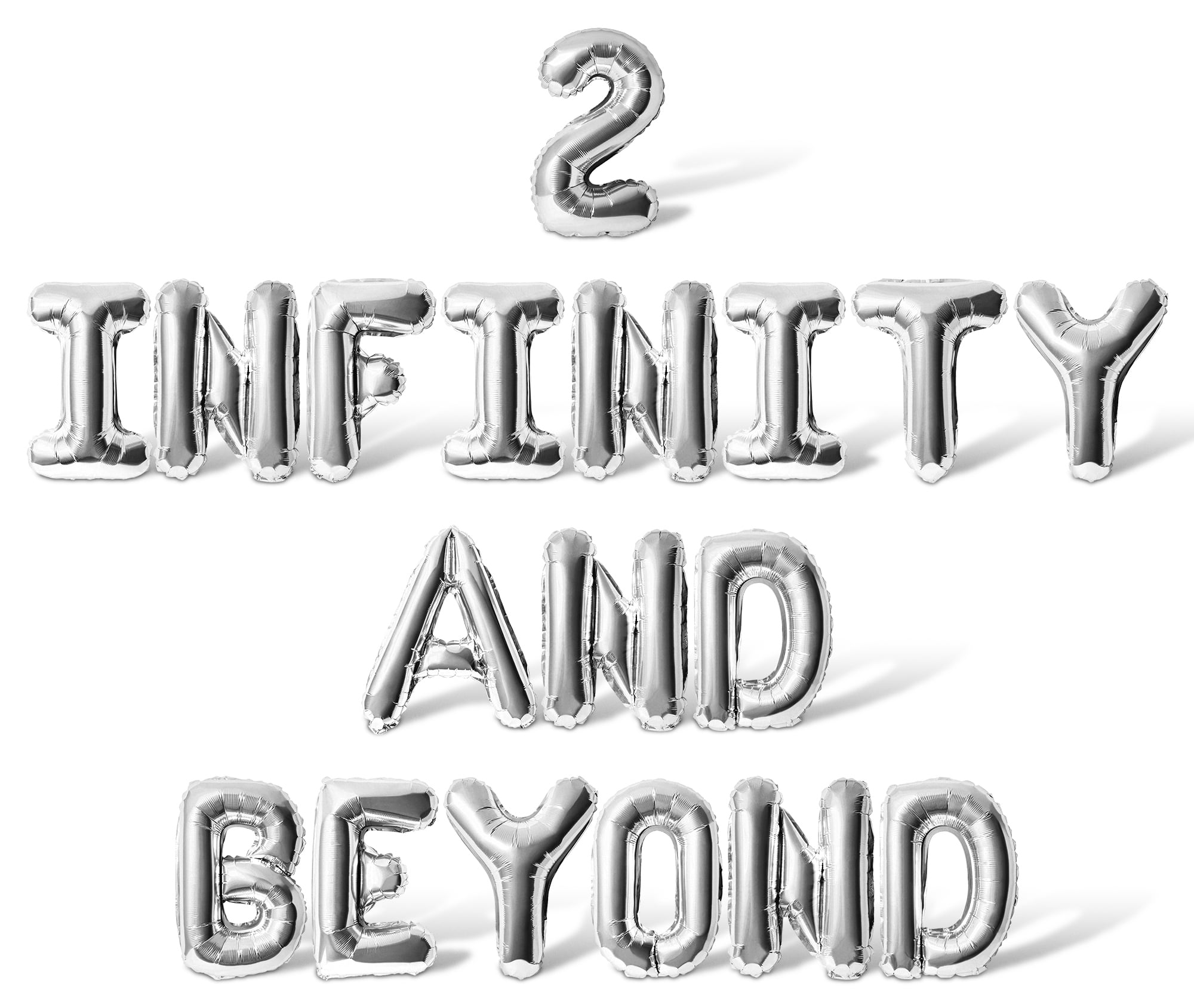 Letter Balloons - 2 INFINITY AND BEYOND 16" Inch Alphabet Letters Foil ...