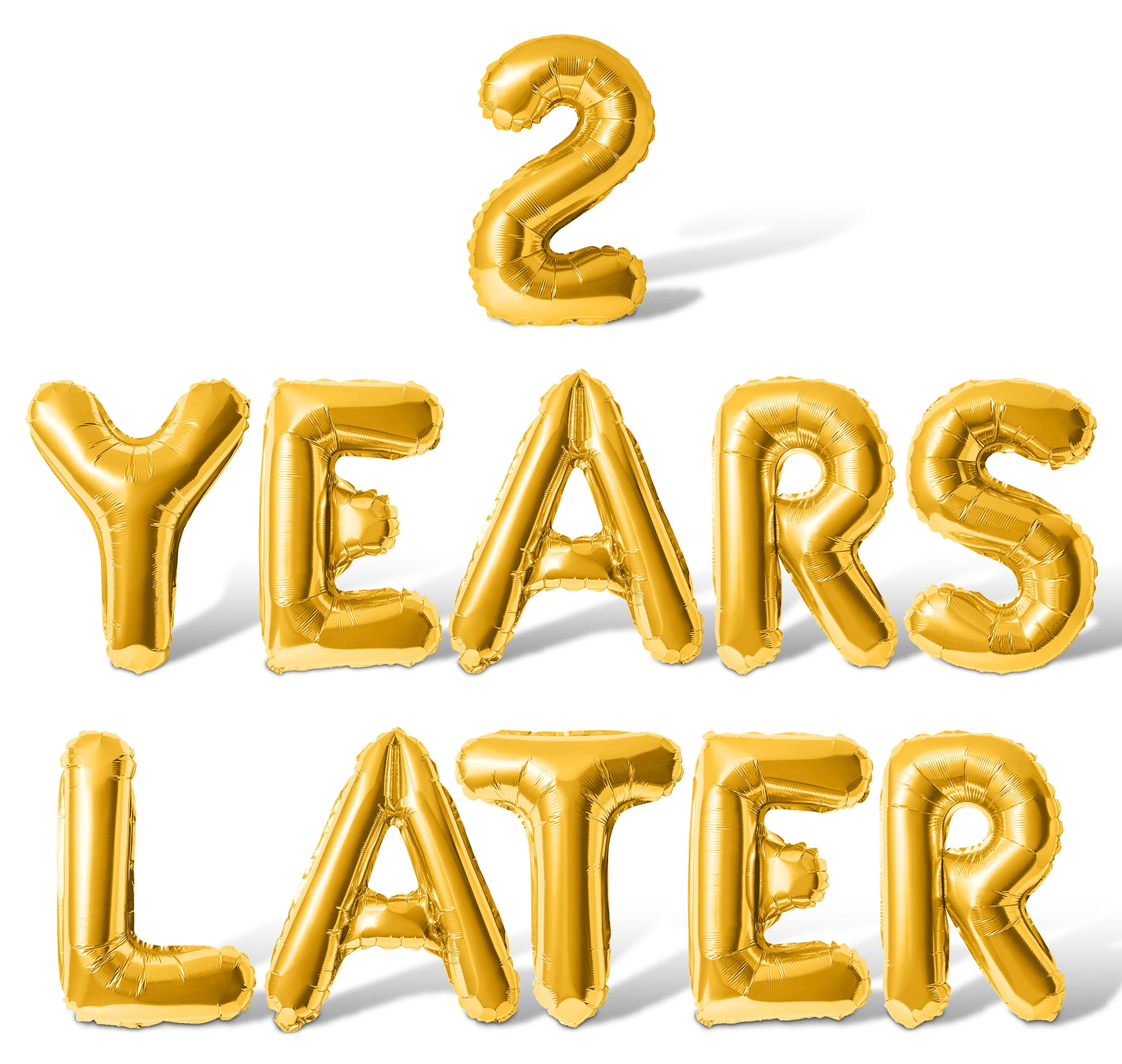 Letter Balloons - 2 YEARS LATER 16" Inch Alphabet Letters Foil Mylar ...