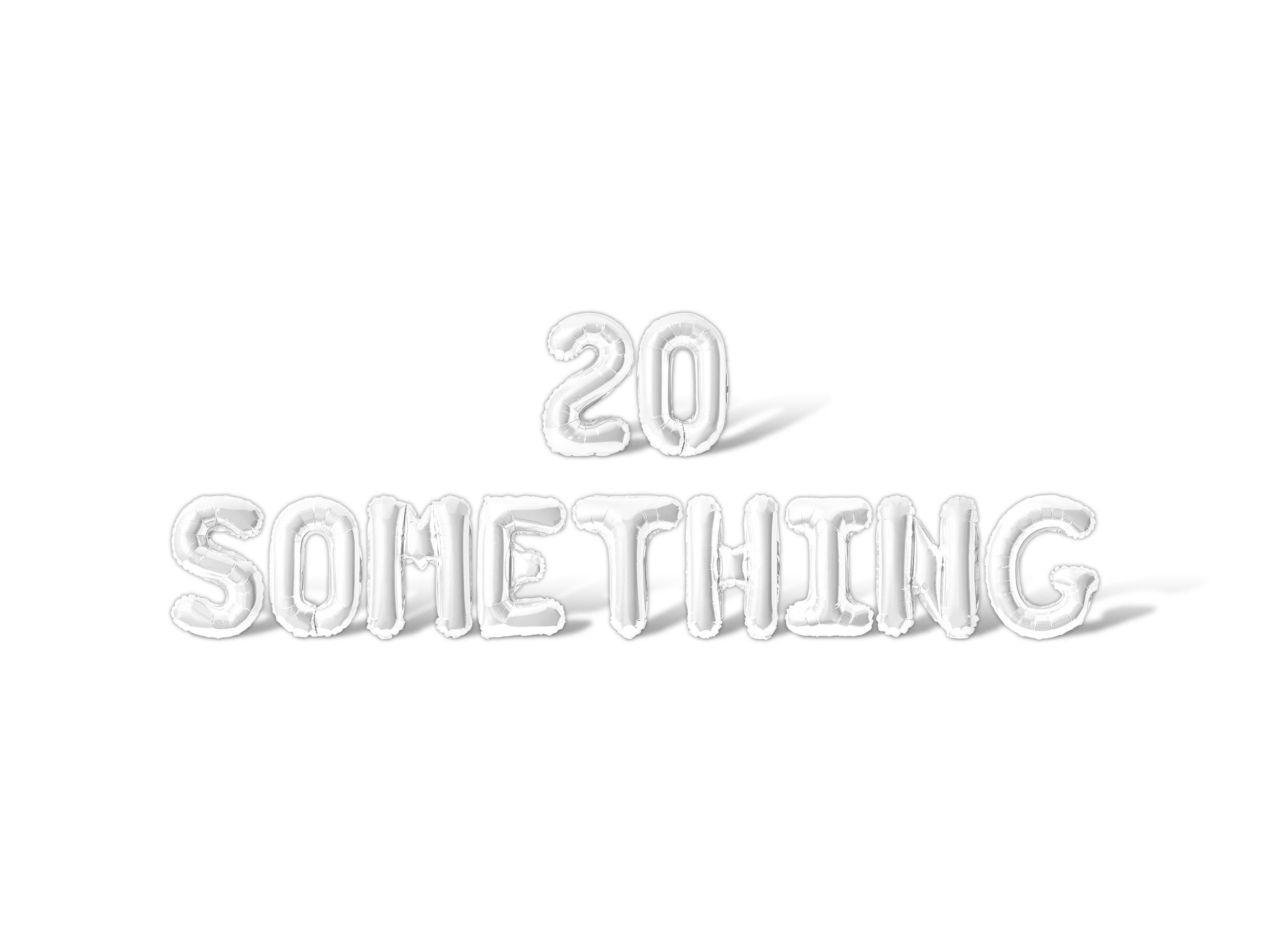 Letter Balloons - 20 SOMETHING 16" Inch Alphabet Letters Foil Mylar ...